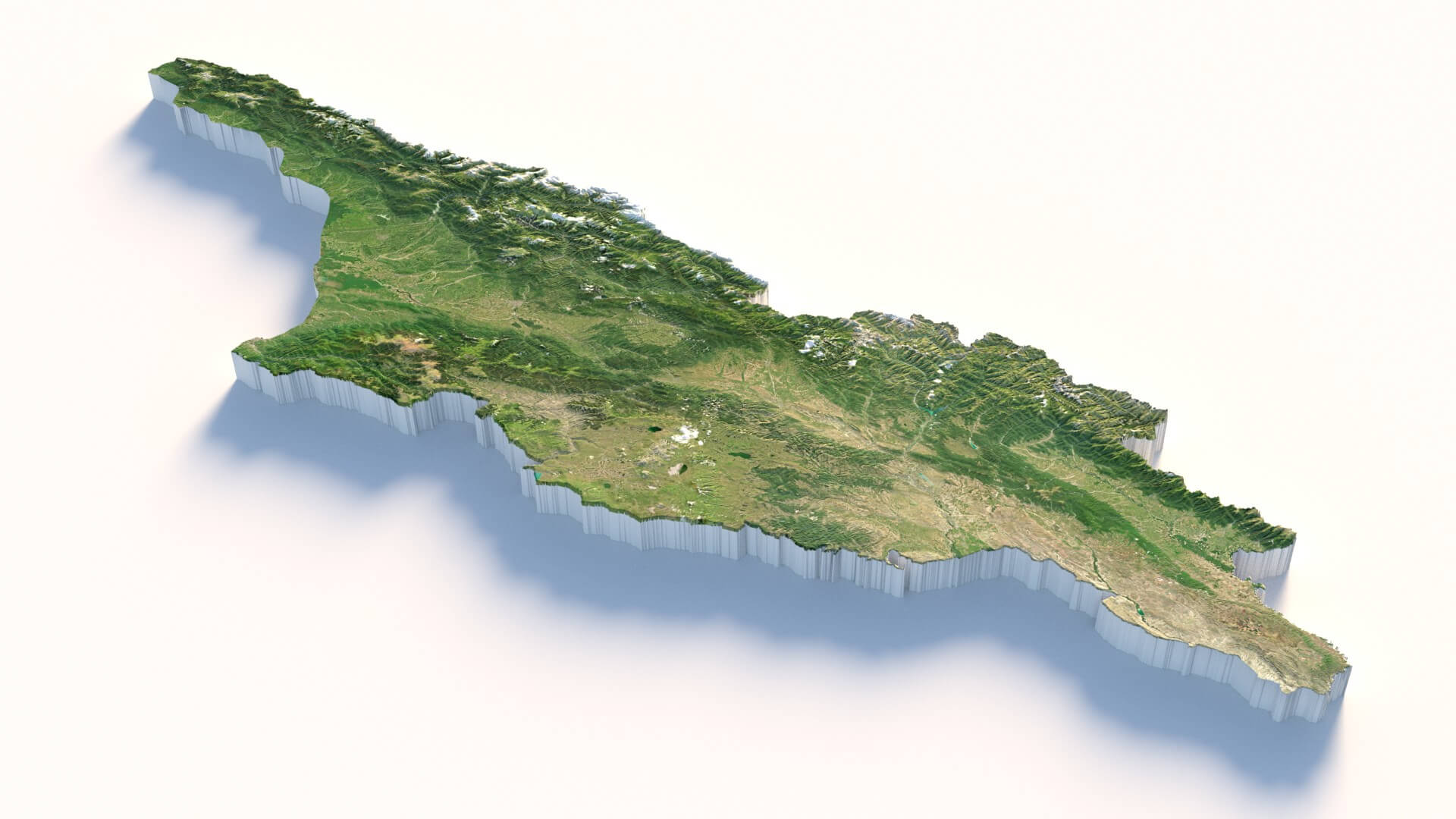 Georgia Terrain Map - 3D Model by 3dstudio