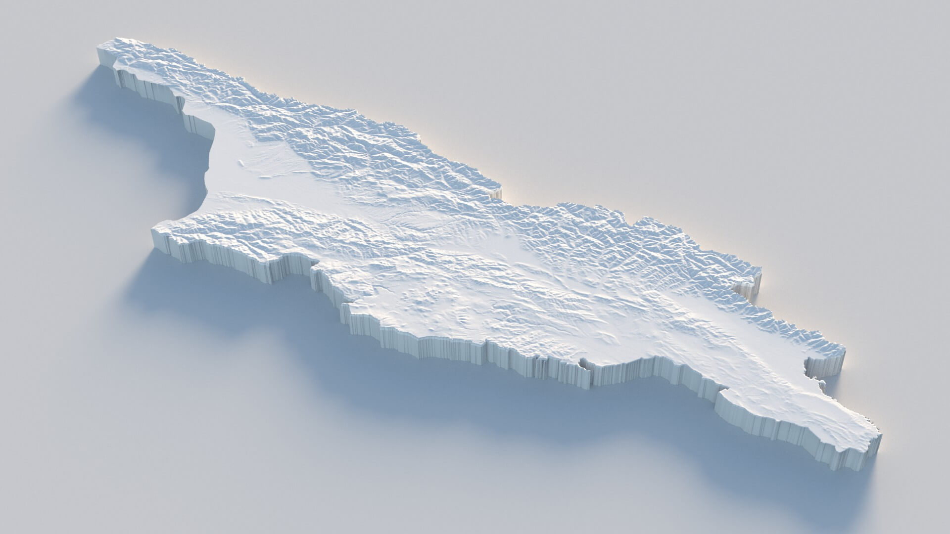 Georgia Terrain Map - 3D Model by 3dstudio
