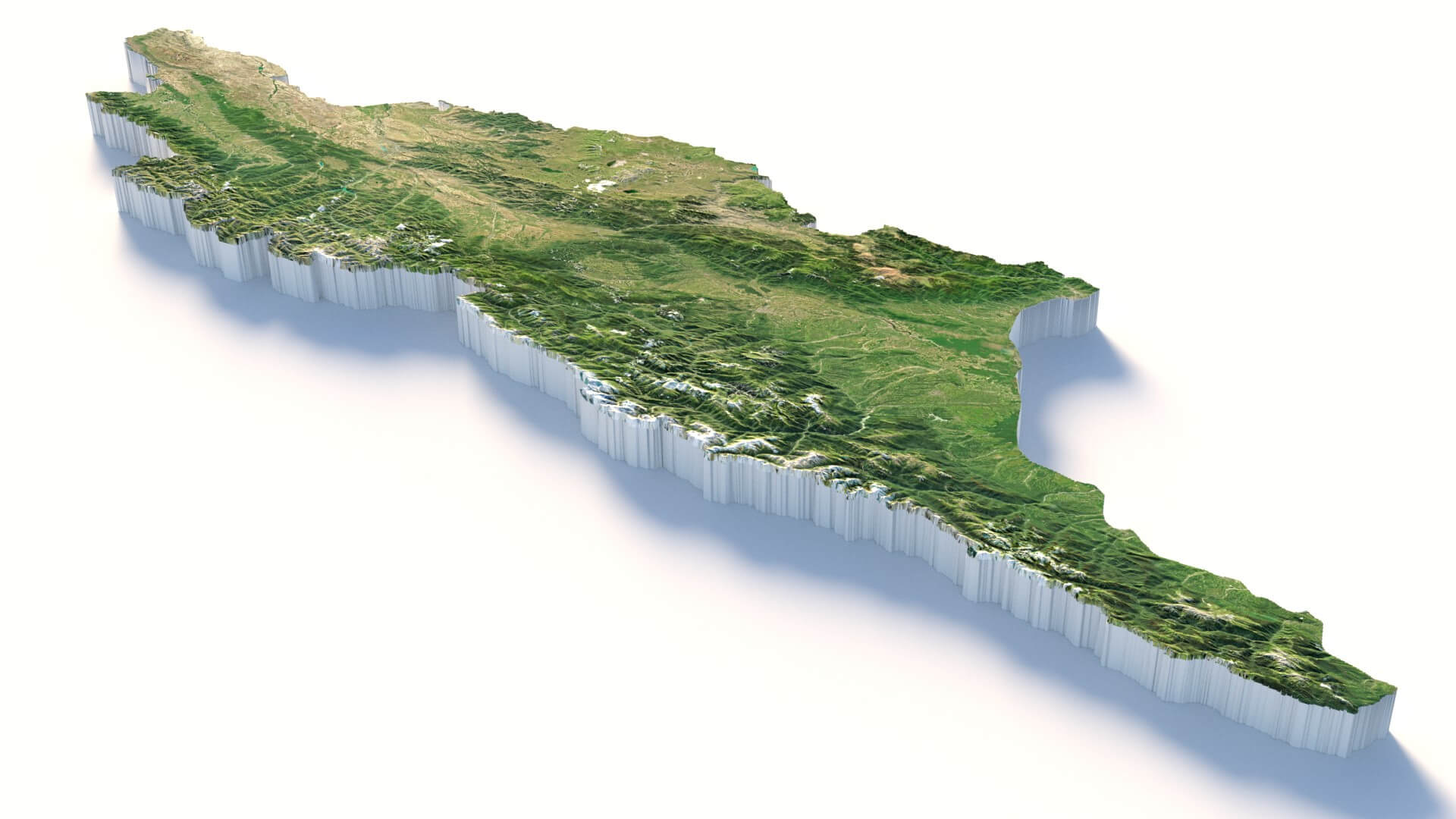 Georgia Terrain Map - 3D Model by 3dstudio