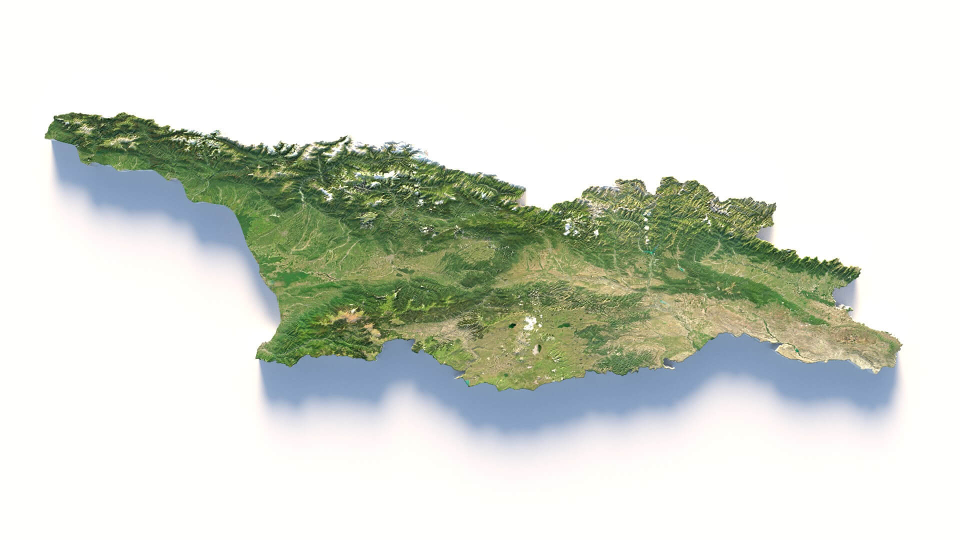 Georgia Terrain Map - 3D Model by 3dstudio