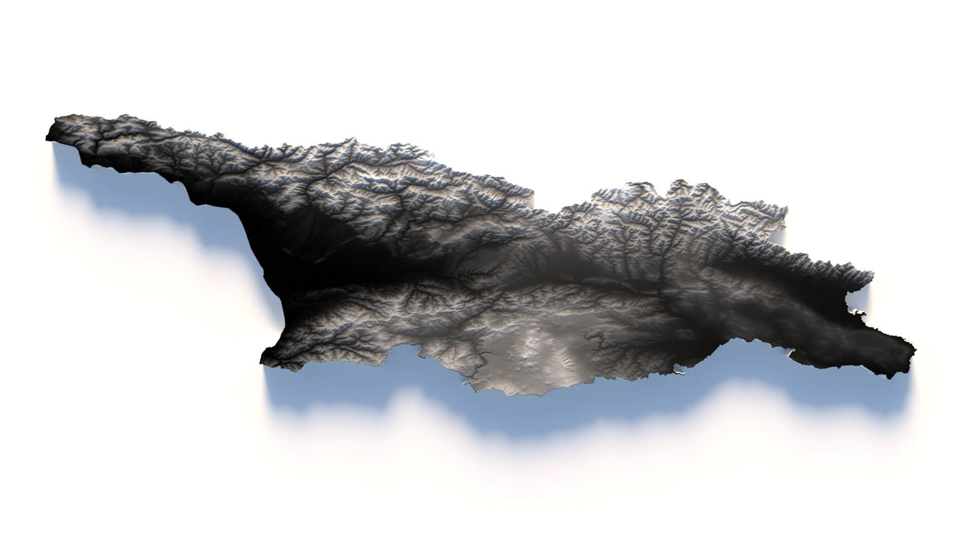 Georgia Terrain Map - 3D Model by 3dstudio