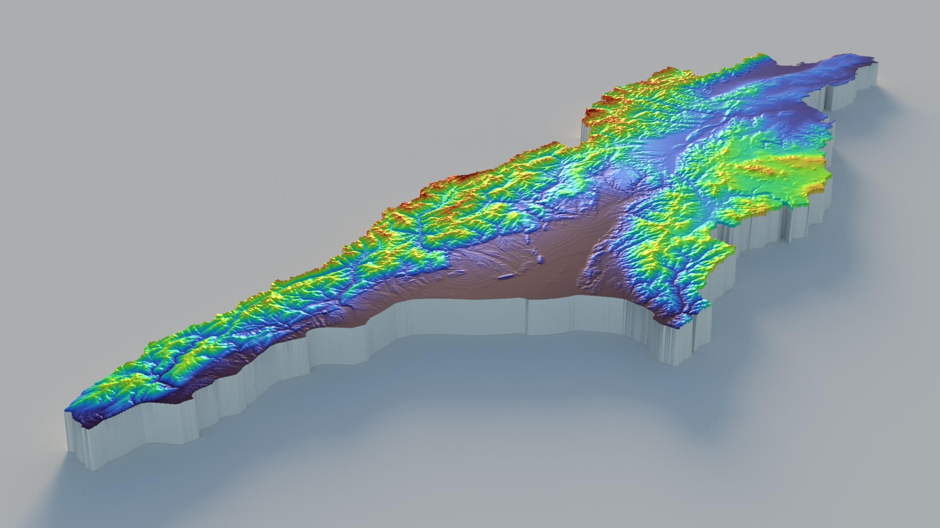 Georgia Terrain Map - 3D Model by 3dstudio