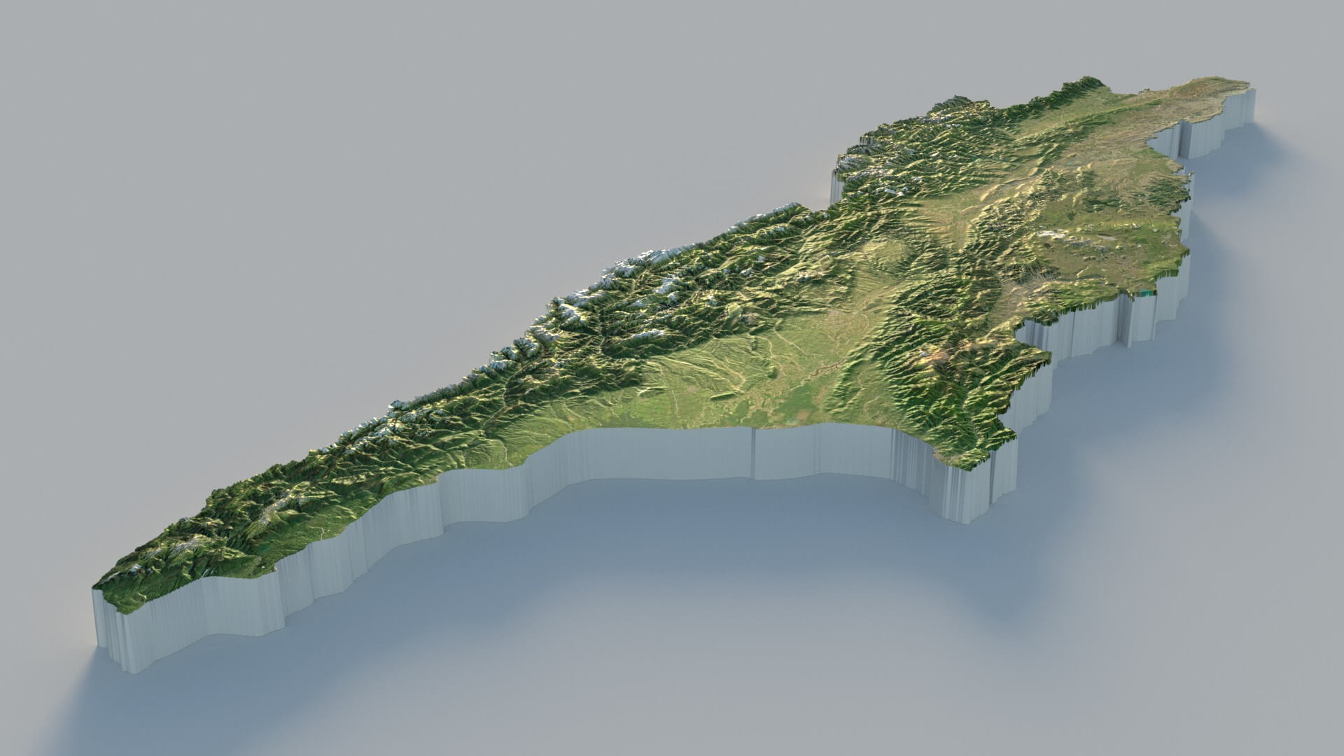 Georgia Terrain Map - 3D Model by 3dstudio
