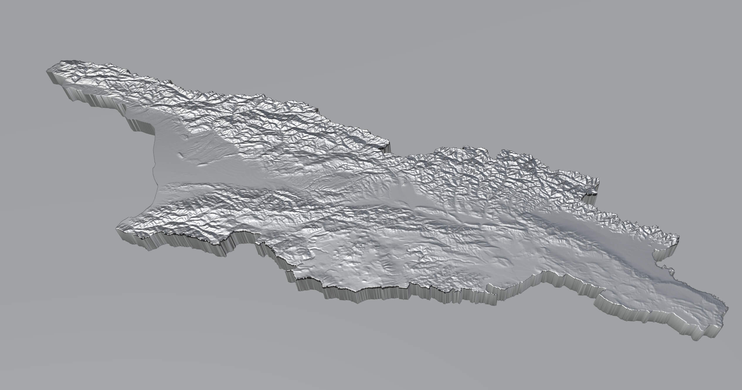 Georgia Terrain Map - 3D Model by 3dstudio