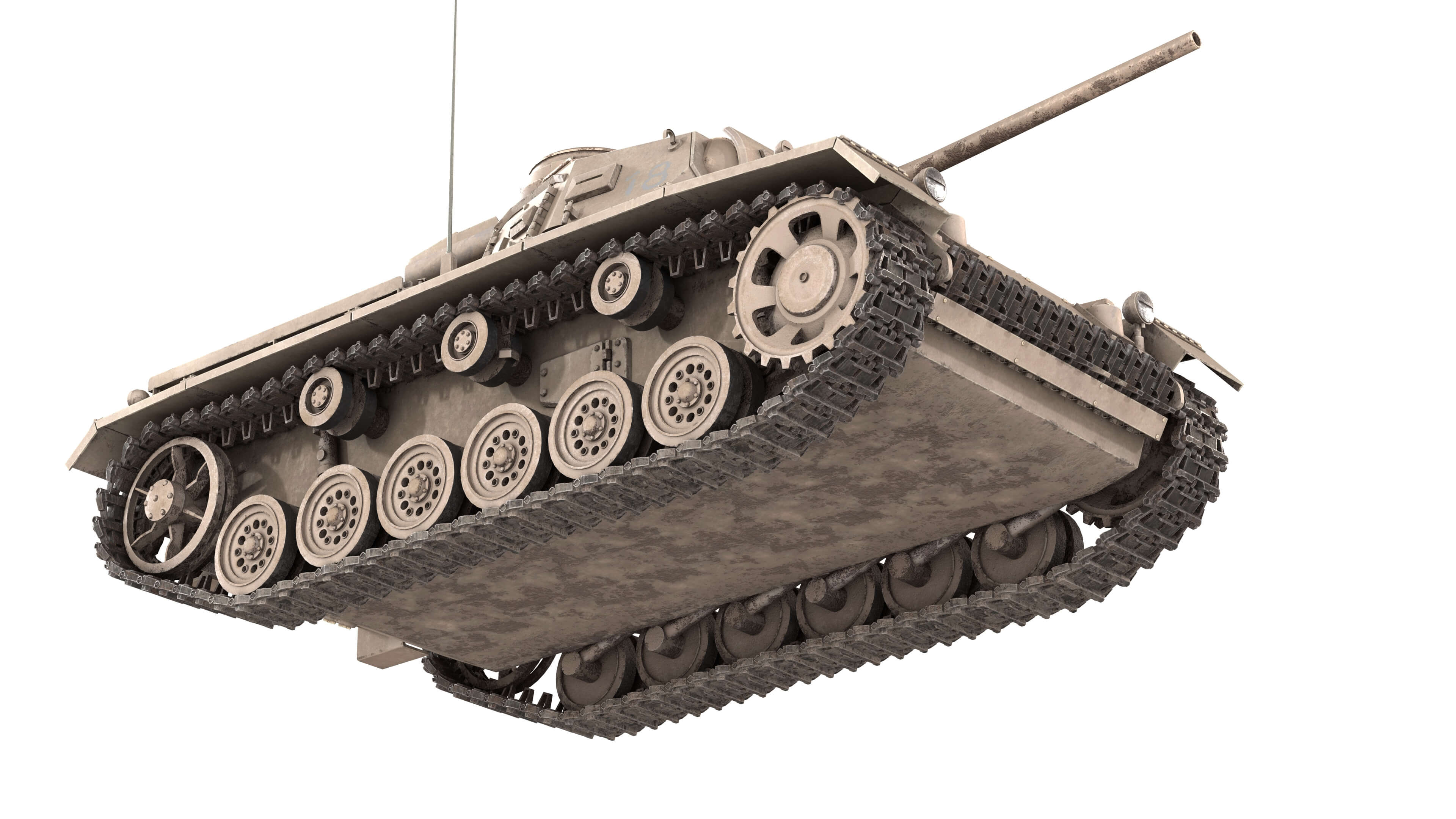 German Panzer III Tank - 3D Model by 3dstudio