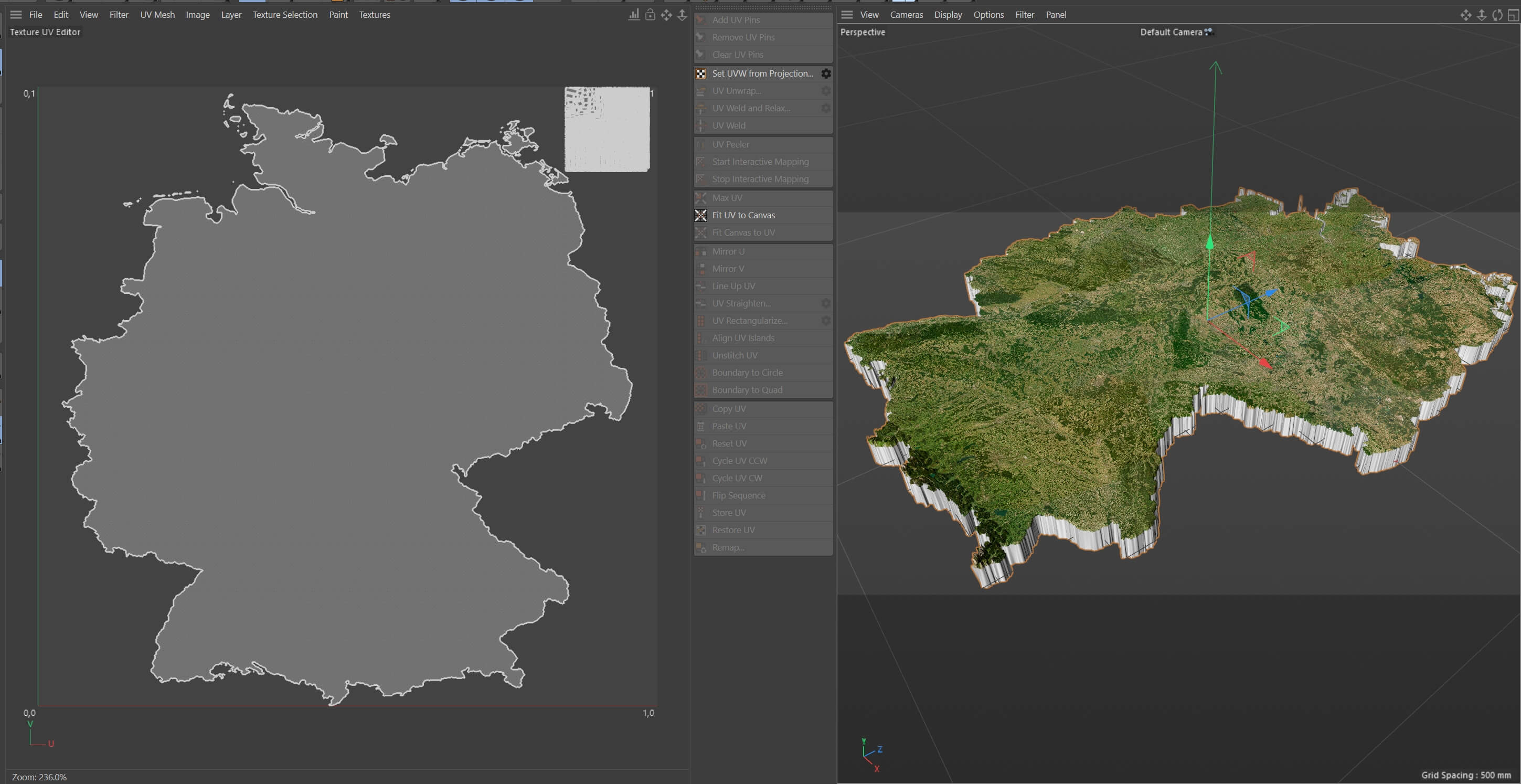 Germany Deutschland Terrain Map - 3D Model by 3dstudio