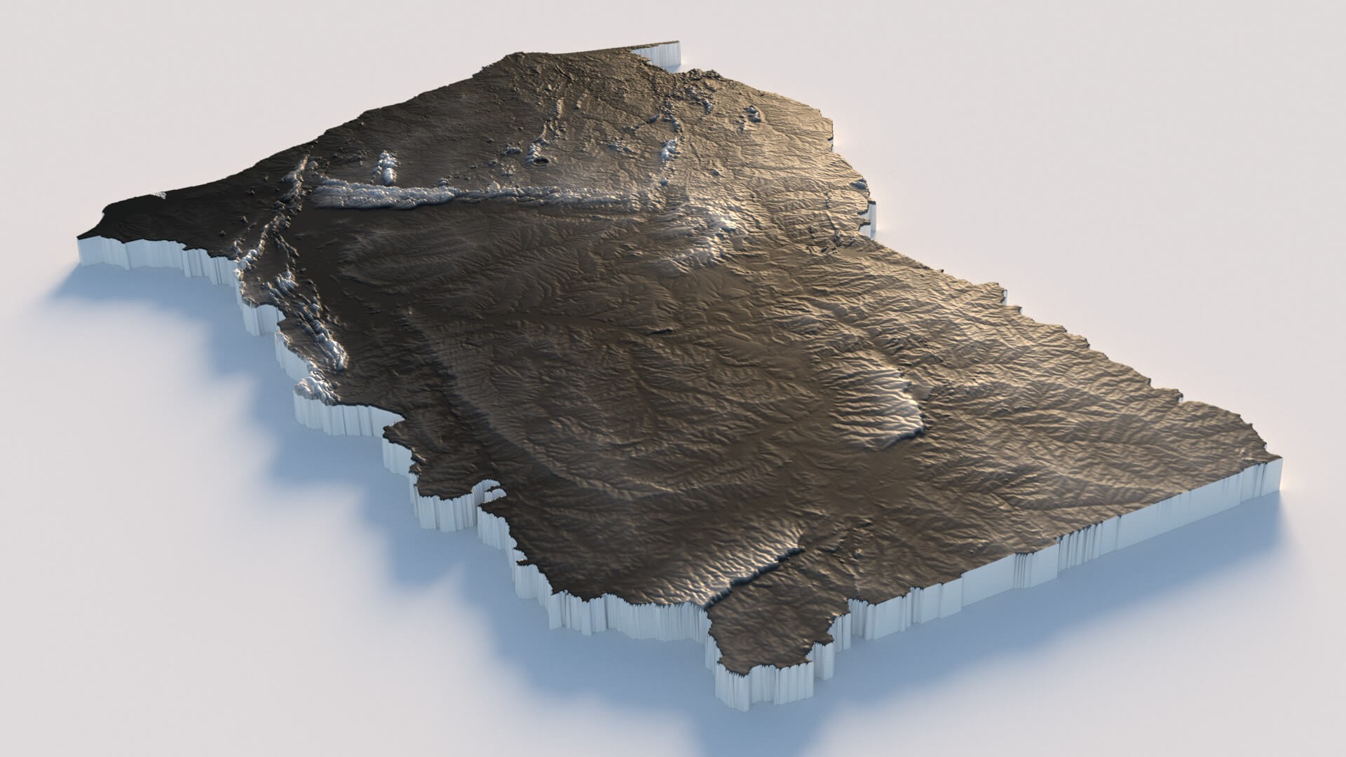 Ghana Terrain Map - 3D Model by 3dstudio