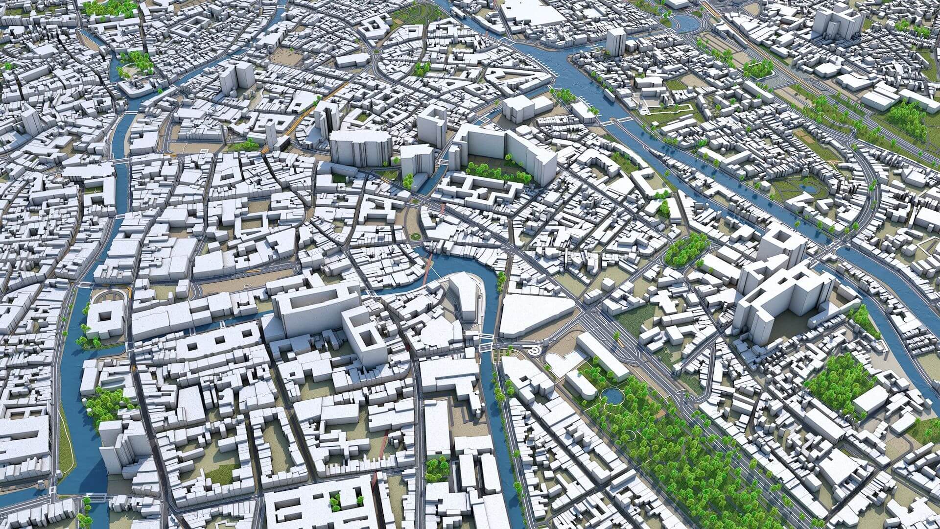 Ghent Gent Belgium 40km - 3D Model by 3dstudio
