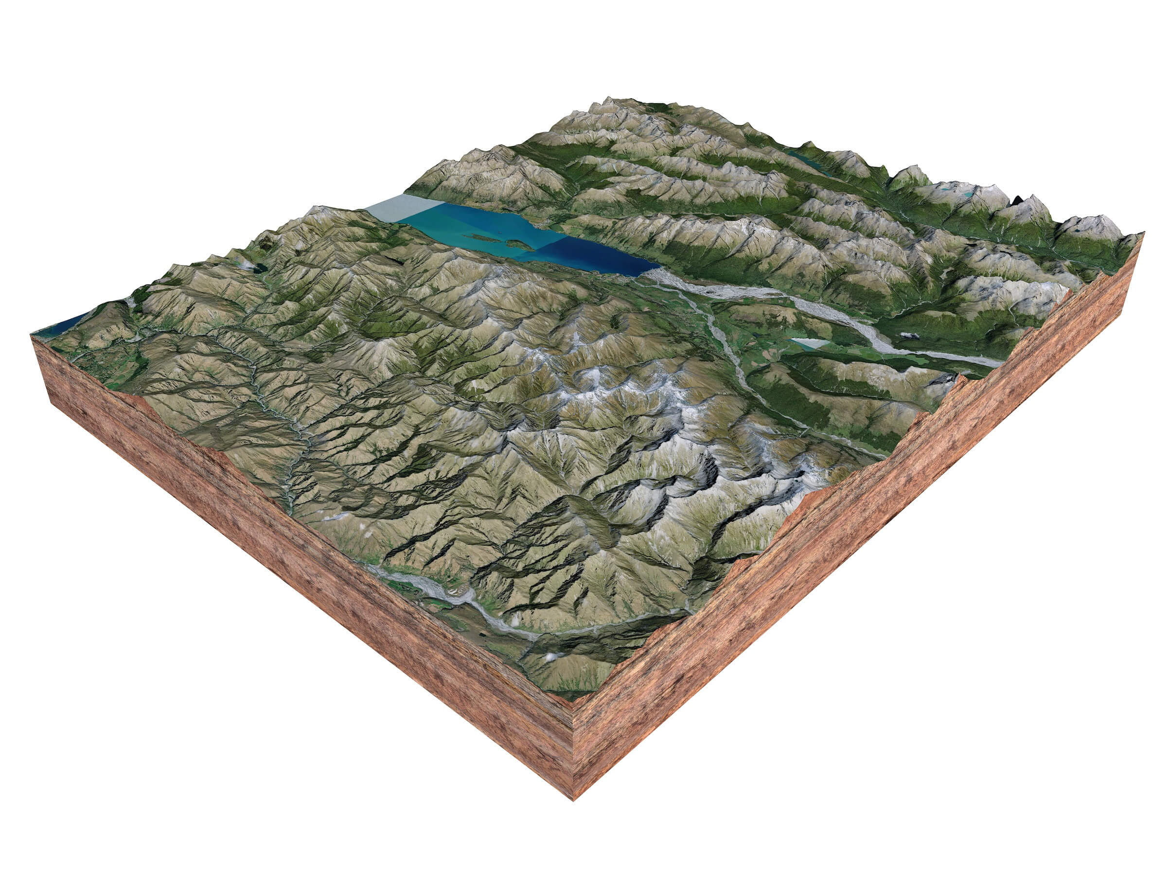 Glenorchy New Zealand Terrain 3D Model by 3dstudio