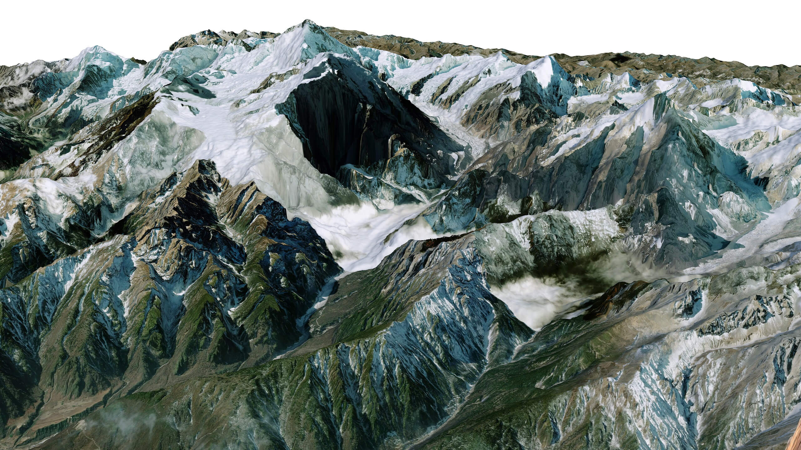 Gonggar Mountain Tibet China Terrain 3D Model by 3dstudio
