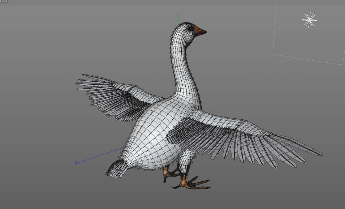 Goose Bird 3D Model by 3dstudio