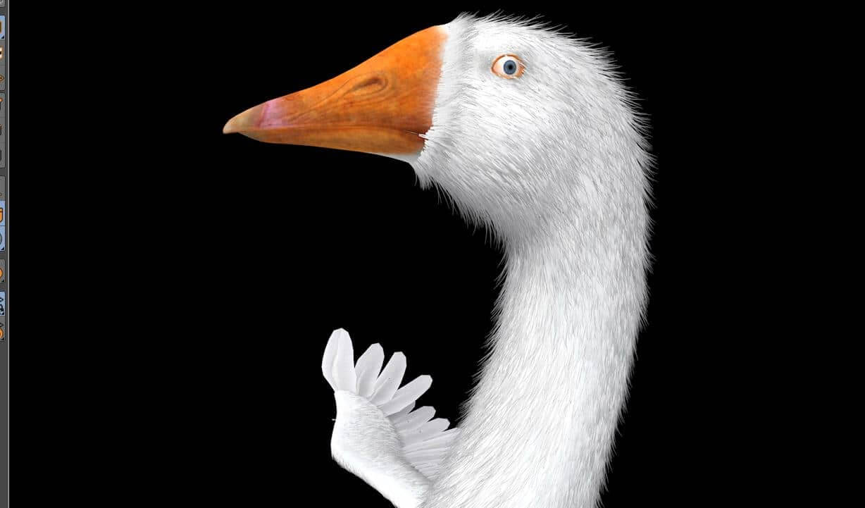 Goose Bird 3D Model by 3dstudio