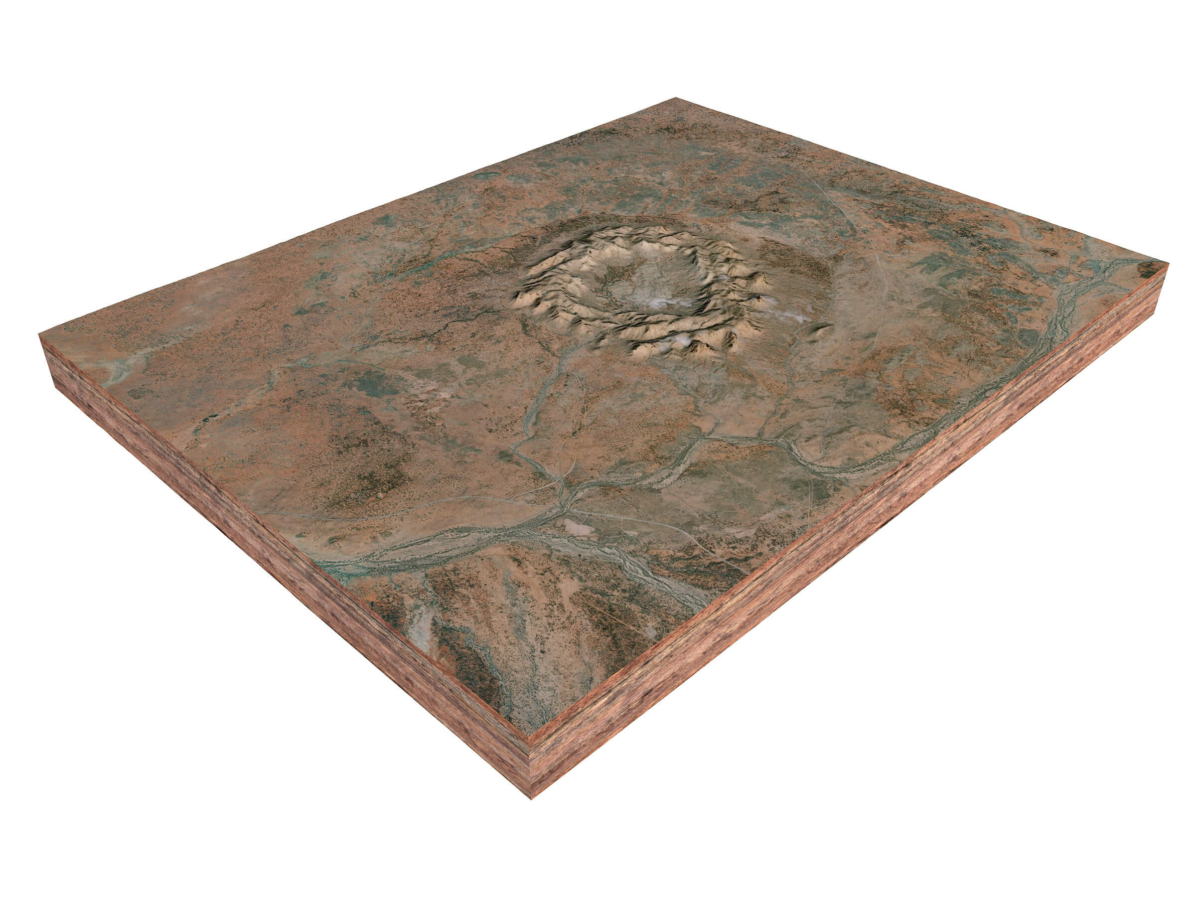 Gosses Bluff Crater Australia Terrain 3D Model by 3dstudio
