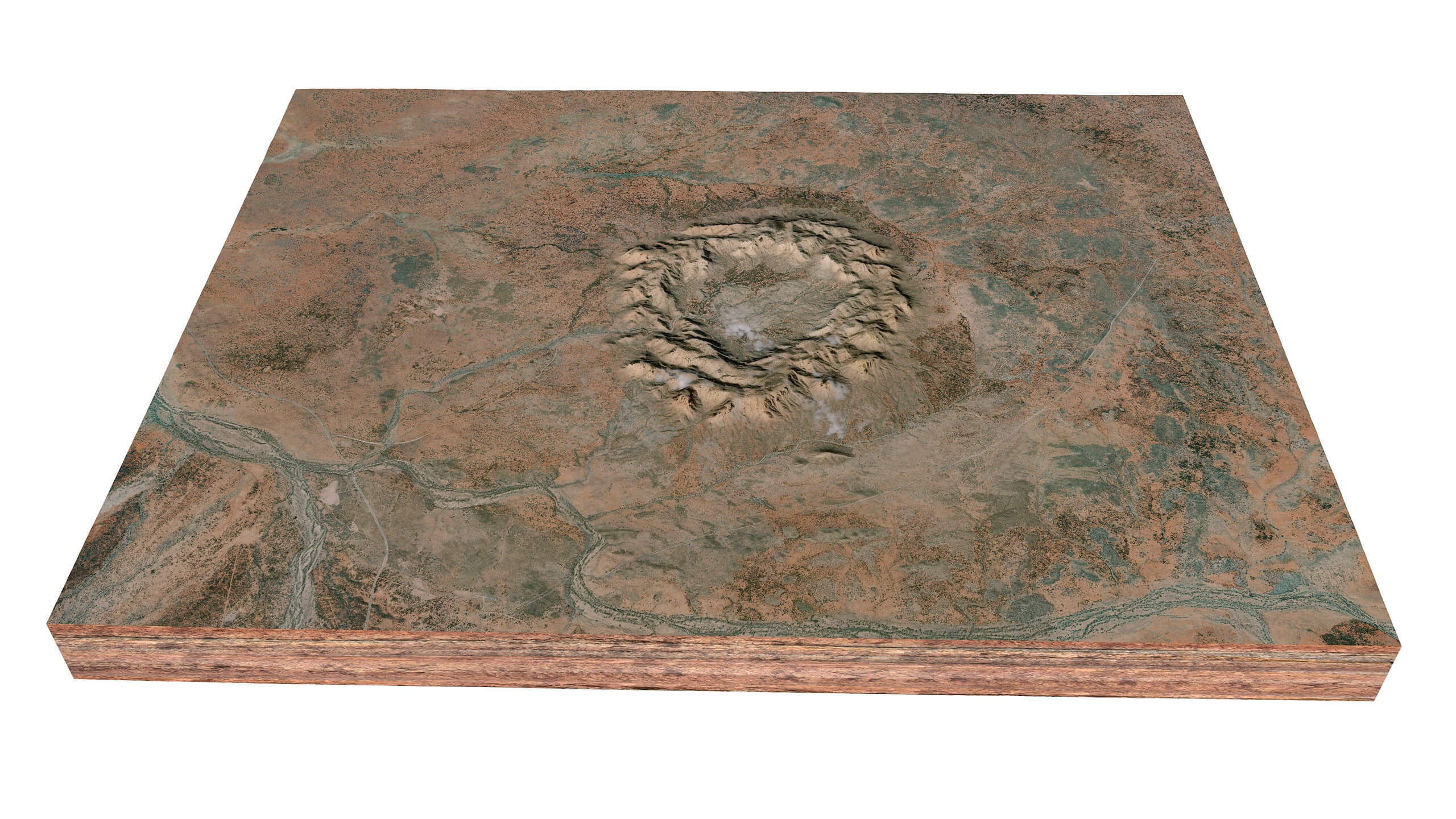Gosses Bluff Crater Australia Terrain 3D Model by 3dstudio
