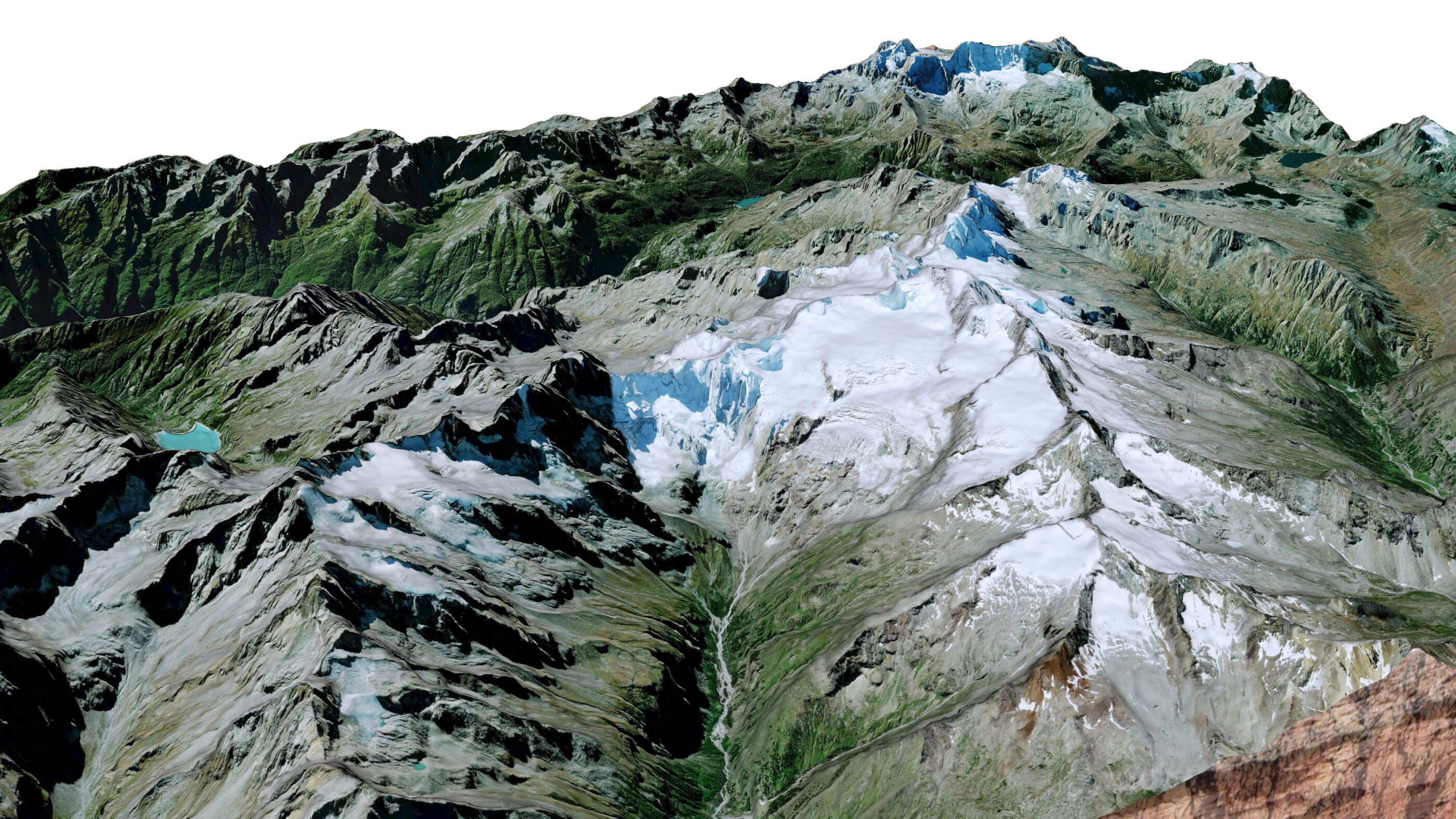Gran Paradiso Graian Alps Italy Terrain 3D Model by 3dstudio
