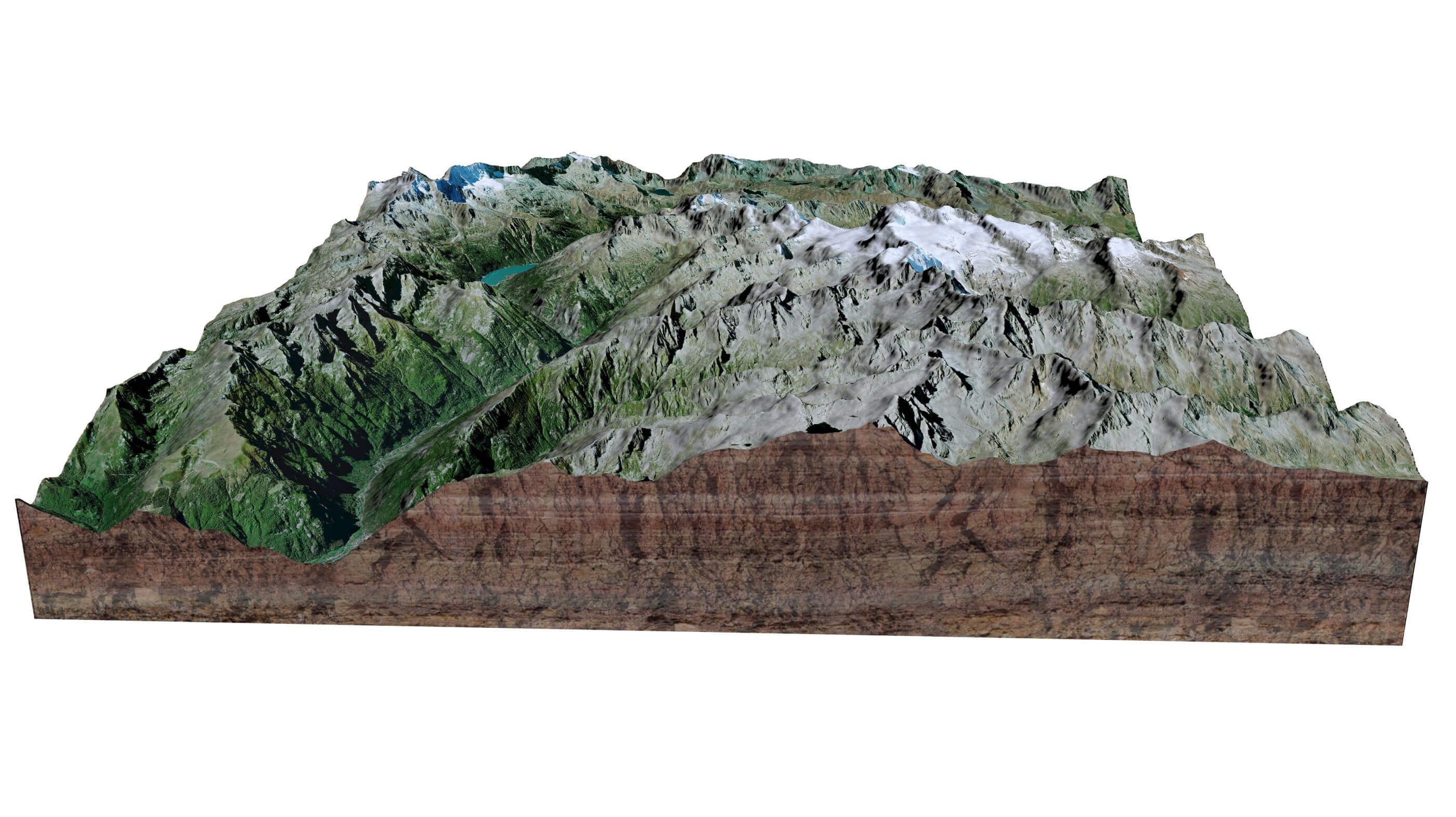 Gran Paradiso Graian Alps Italy Terrain 3D Model by 3dstudio