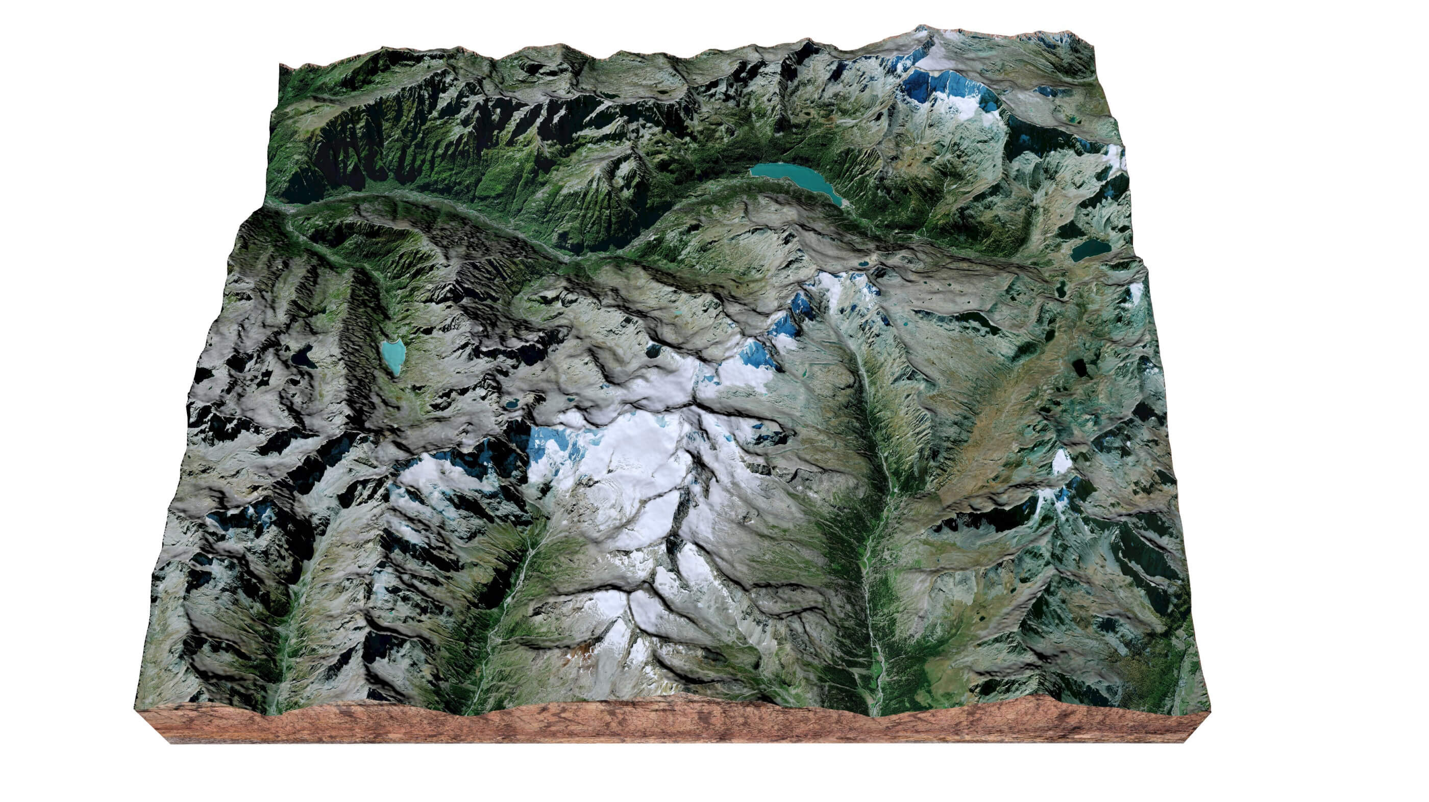 Gran Paradiso Graian Alps Italy Terrain 3D Model by 3dstudio