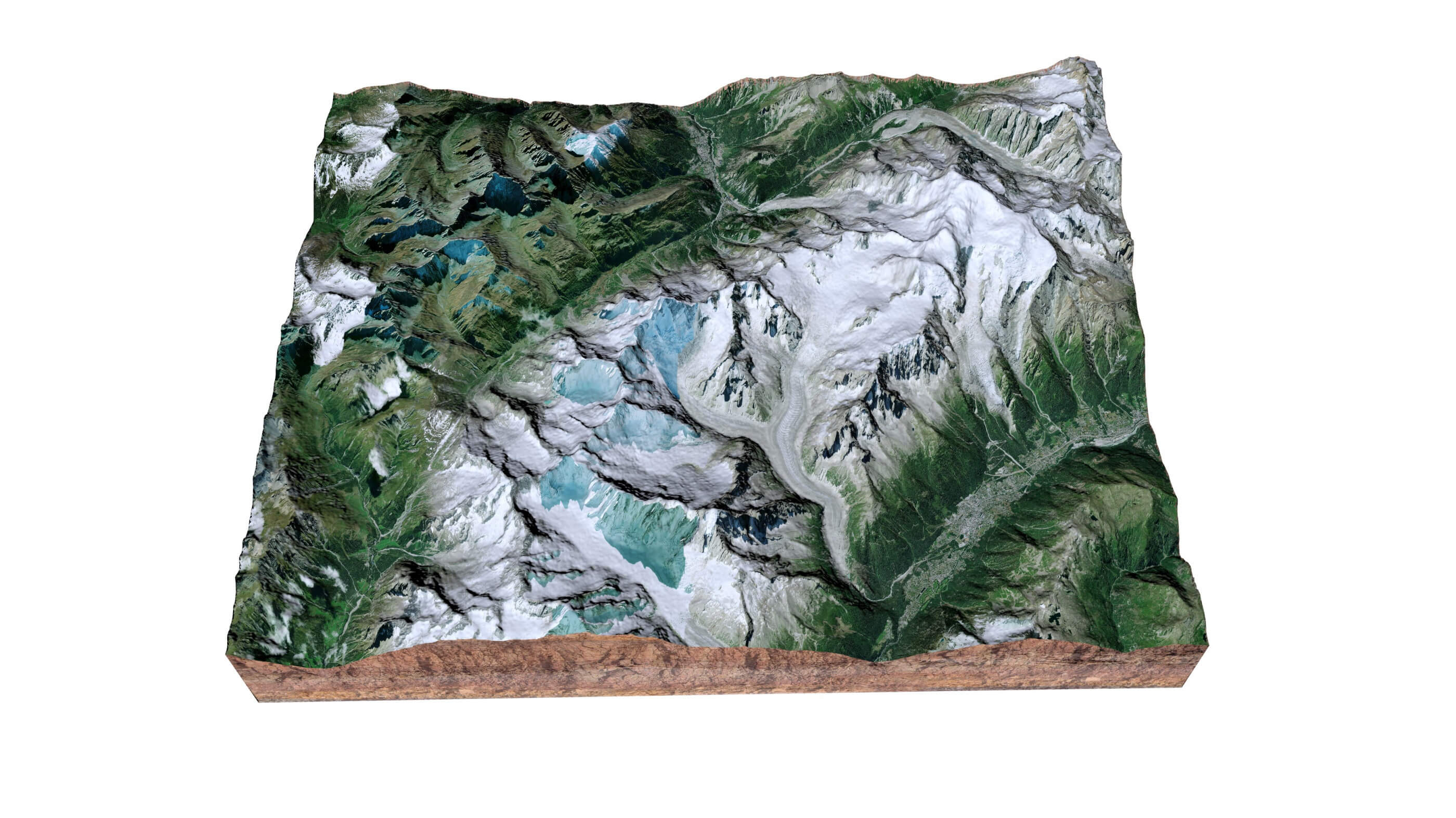 Grandes Jorasses Alps Terrain 3D Model by 3dstudio