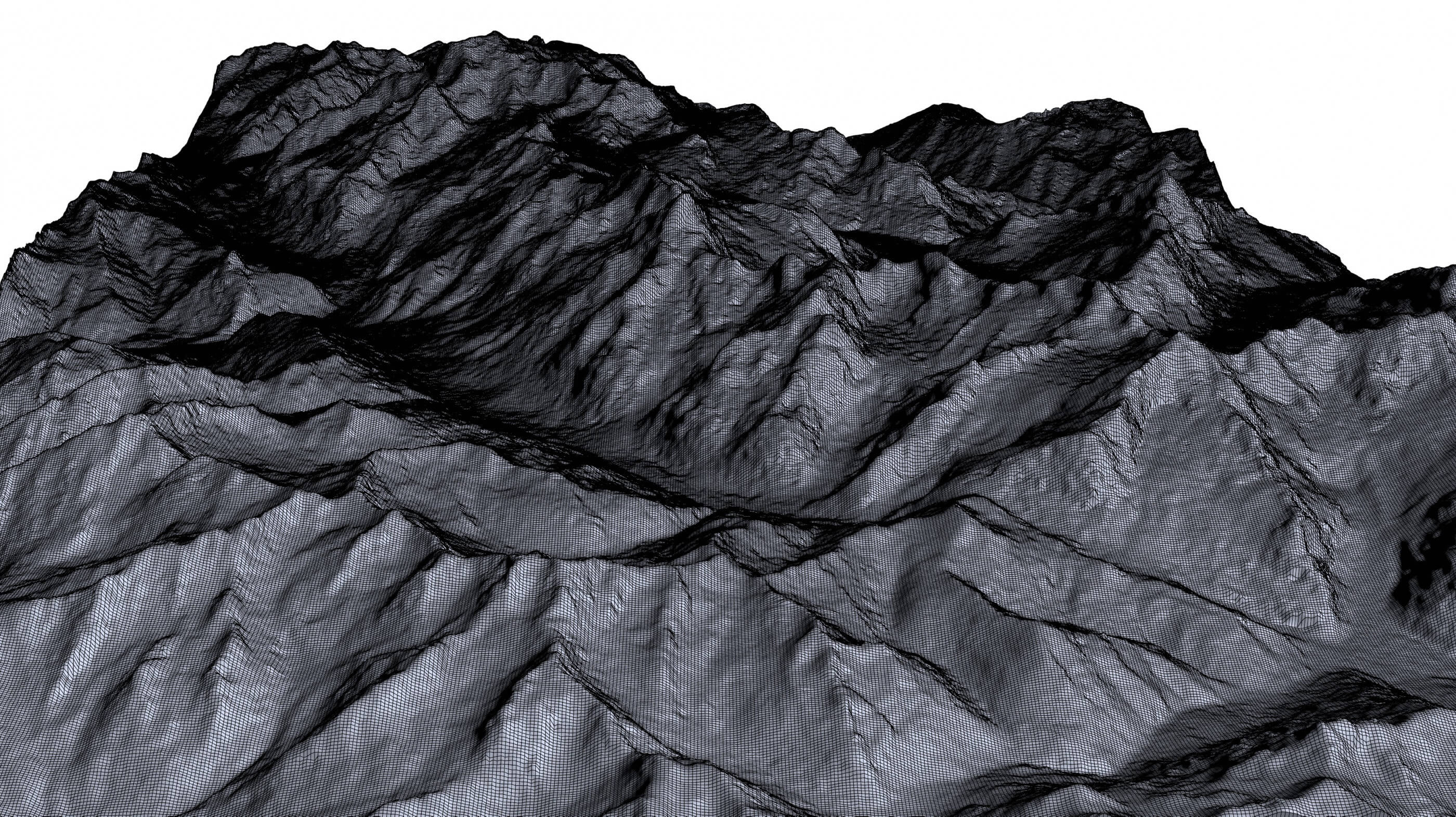 Grandes Jorasses Alps Terrain 3D Model by 3dstudio