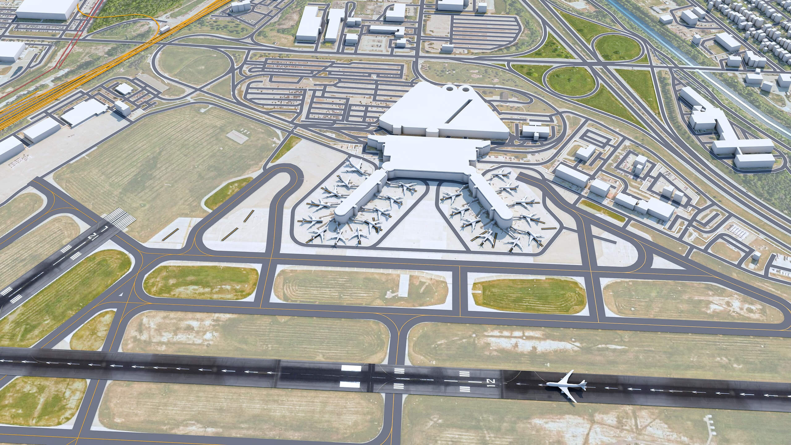 Greater Rochester International Airport - 3D Model by 3dstudio