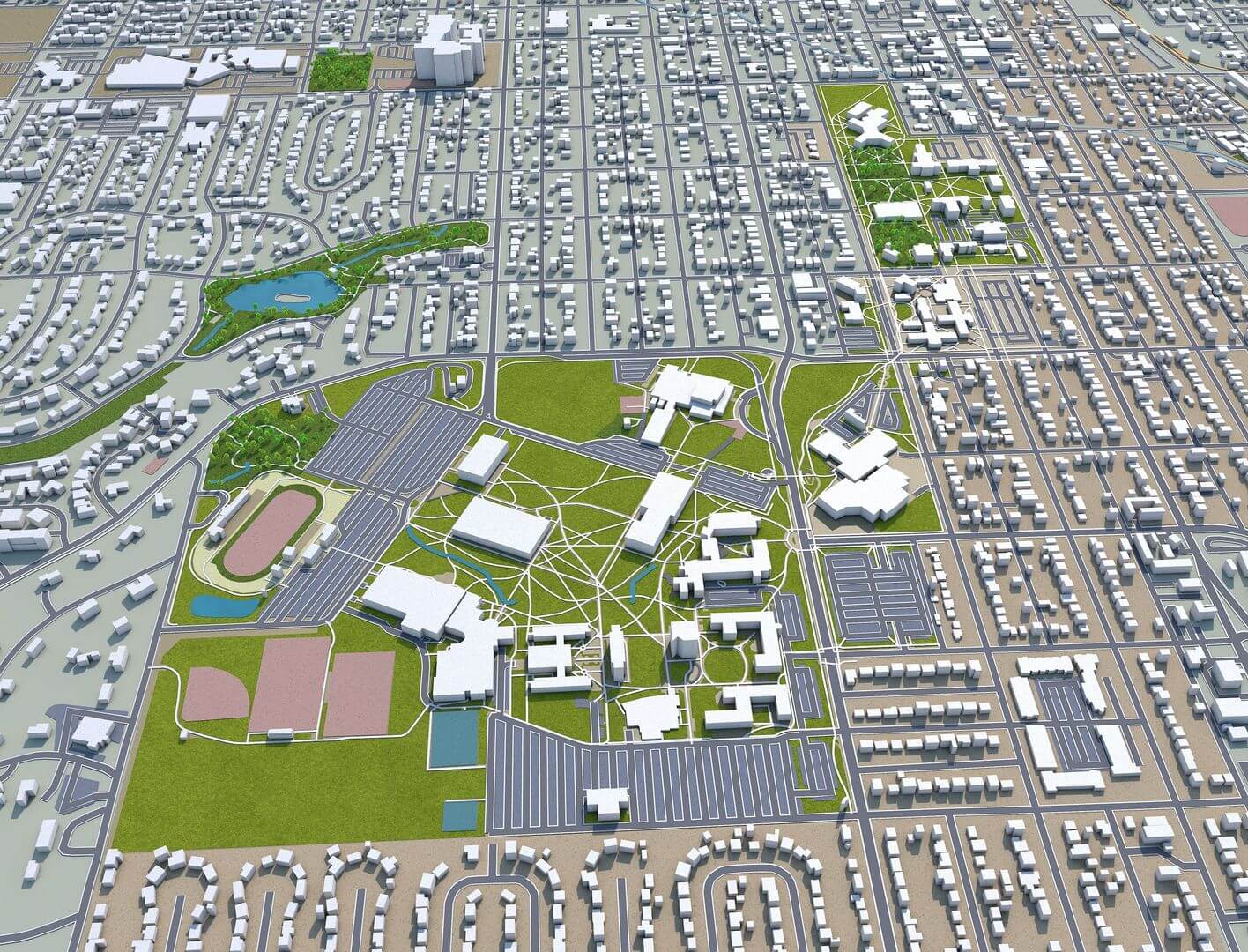 Greeley, Colorado USA 40km - 3D Model by 3dstudio