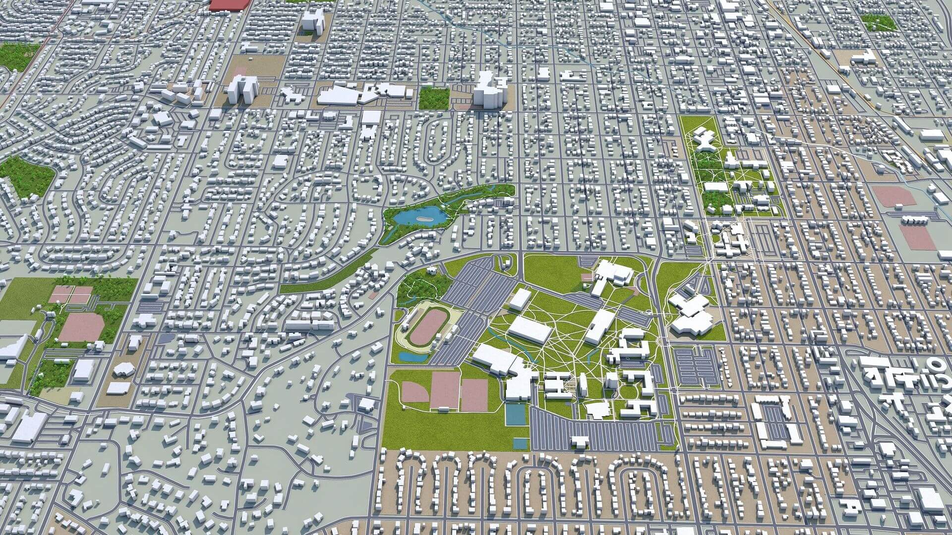 Greeley, Colorado USA 40km - 3D Model by 3dstudio
