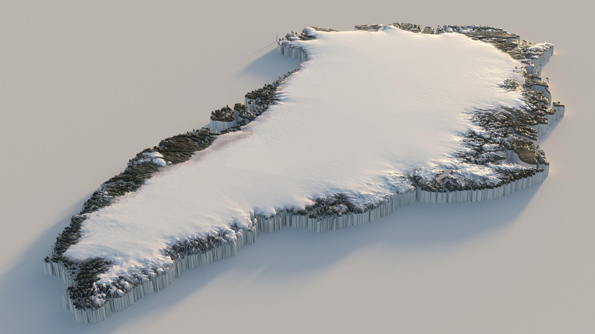 Greenland Terrain Map - 3D Model by 3dstudio