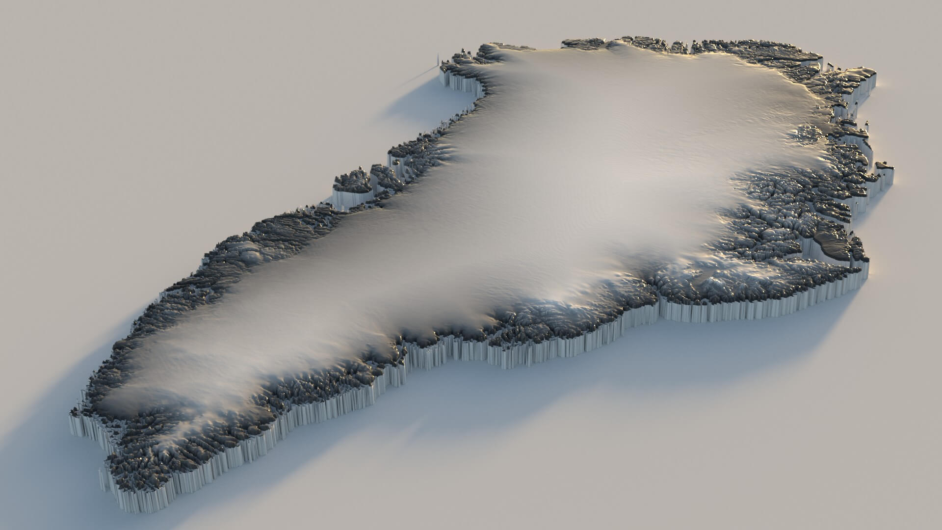 Greenland Terrain Map - 3D Model by 3dstudio