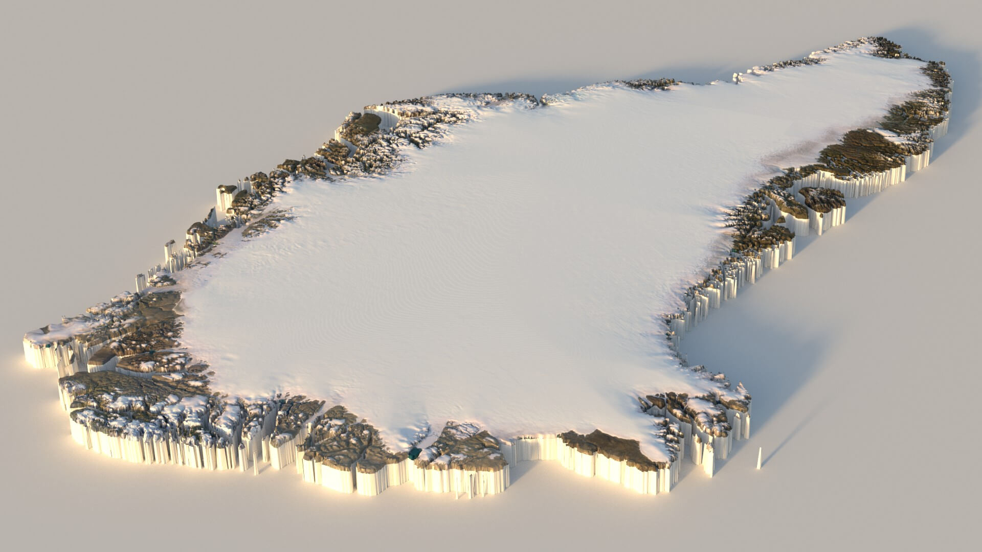 Greenland Terrain Map - 3D Model by 3dstudio