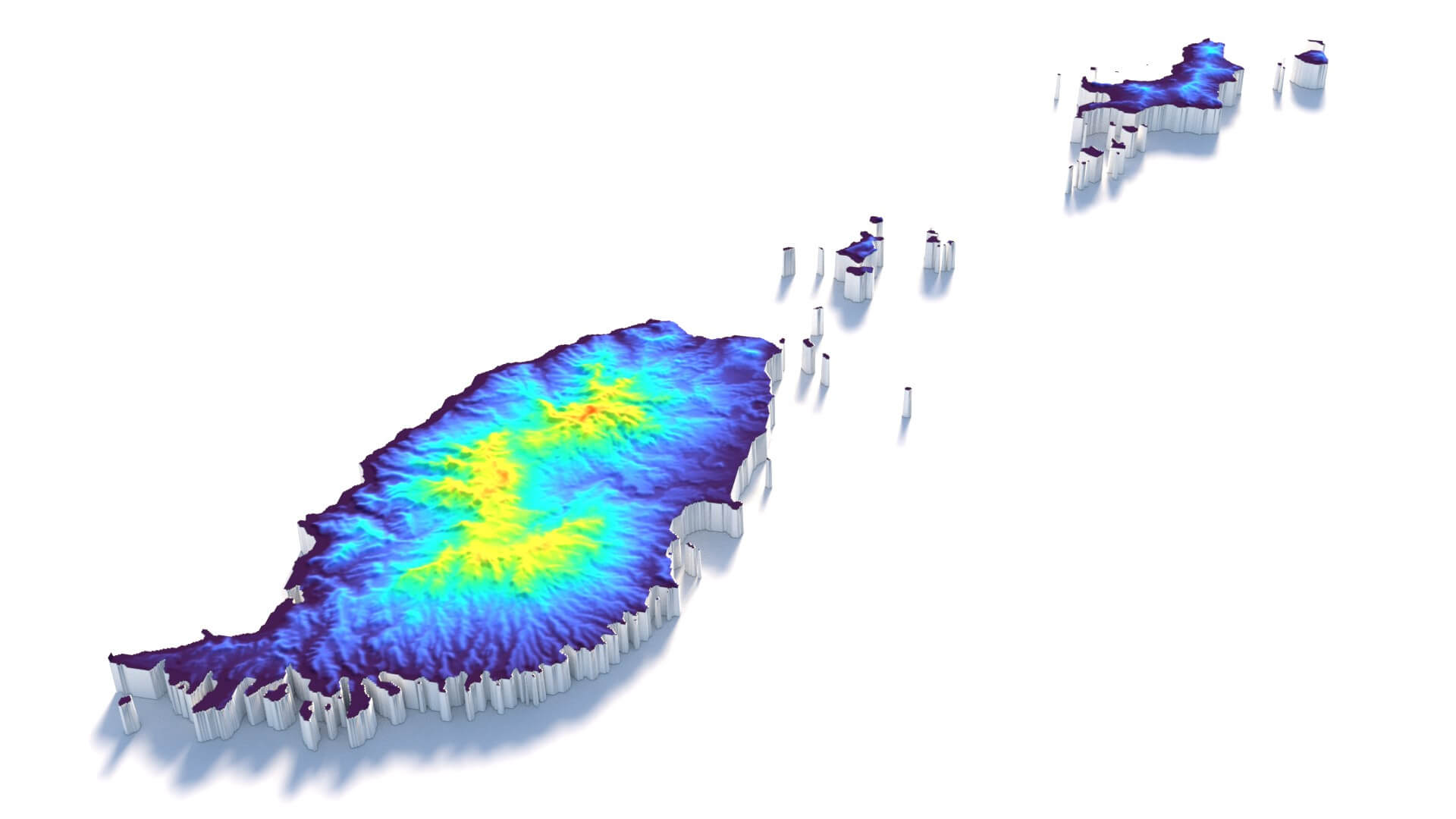 Grenada Terrain Map - 3D Model by 3dstudio