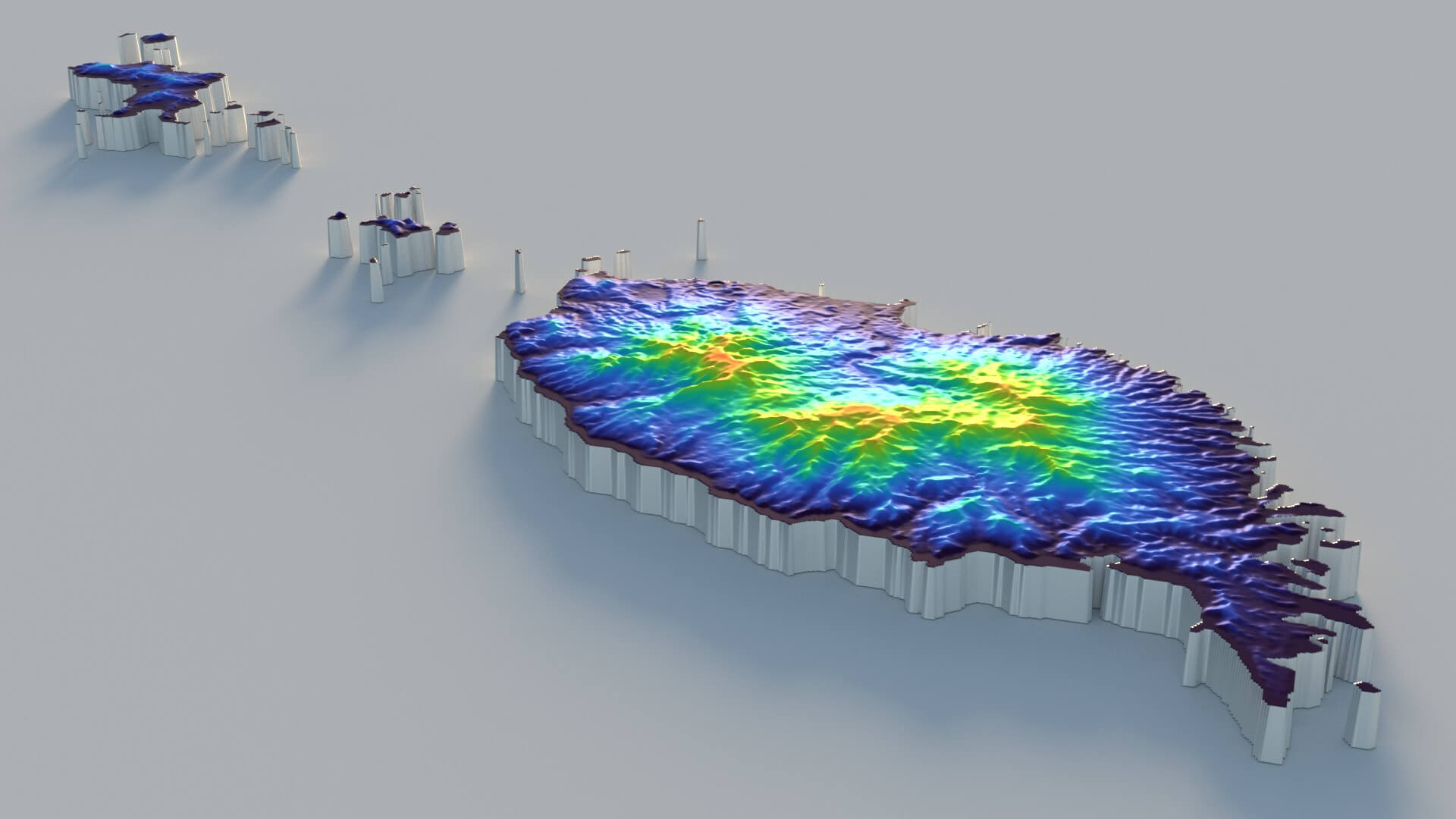 Grenada Terrain Map - 3D Model by 3dstudio