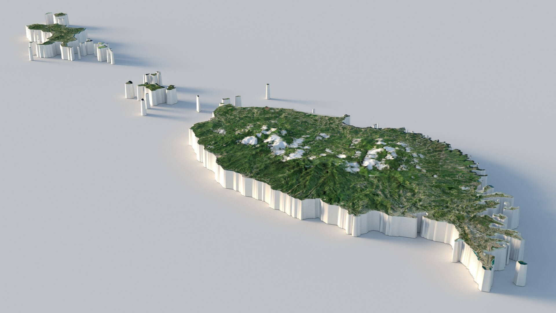 Grenada Terrain Map - 3D Model by 3dstudio