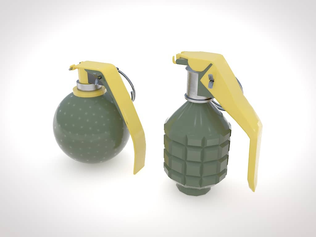 Grenade 3D Model by 3dstudio
