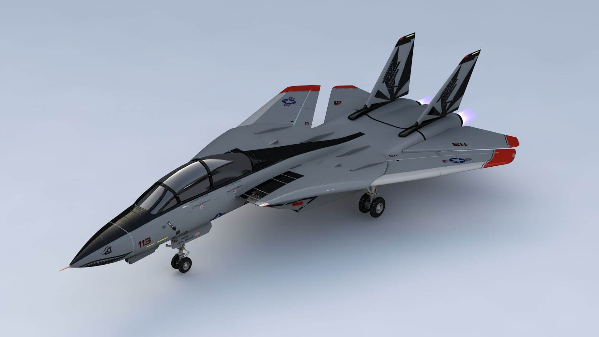 Grumman F 14 Tomcat - 3D Model by 3dstudio