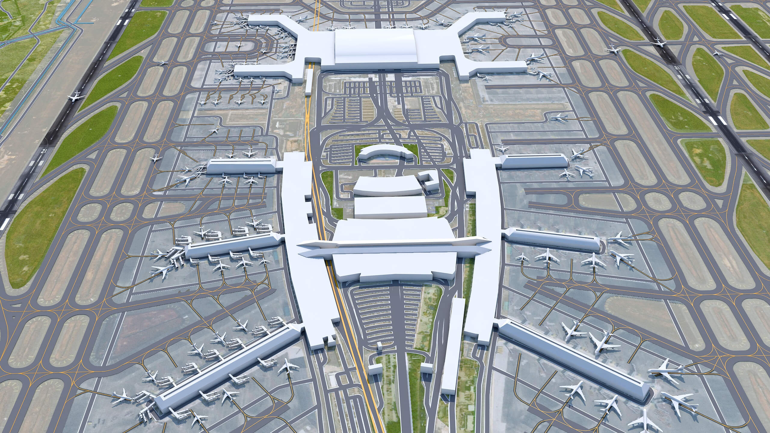 Guangzhou Baiyun International Airport - 3D Model by 3dstudio