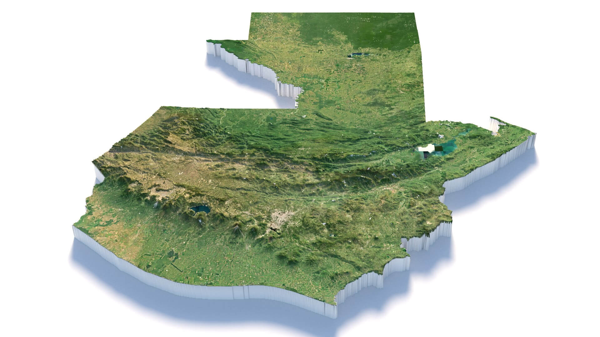 Guatemala Terrain Map - 3D Model by 3dstudio