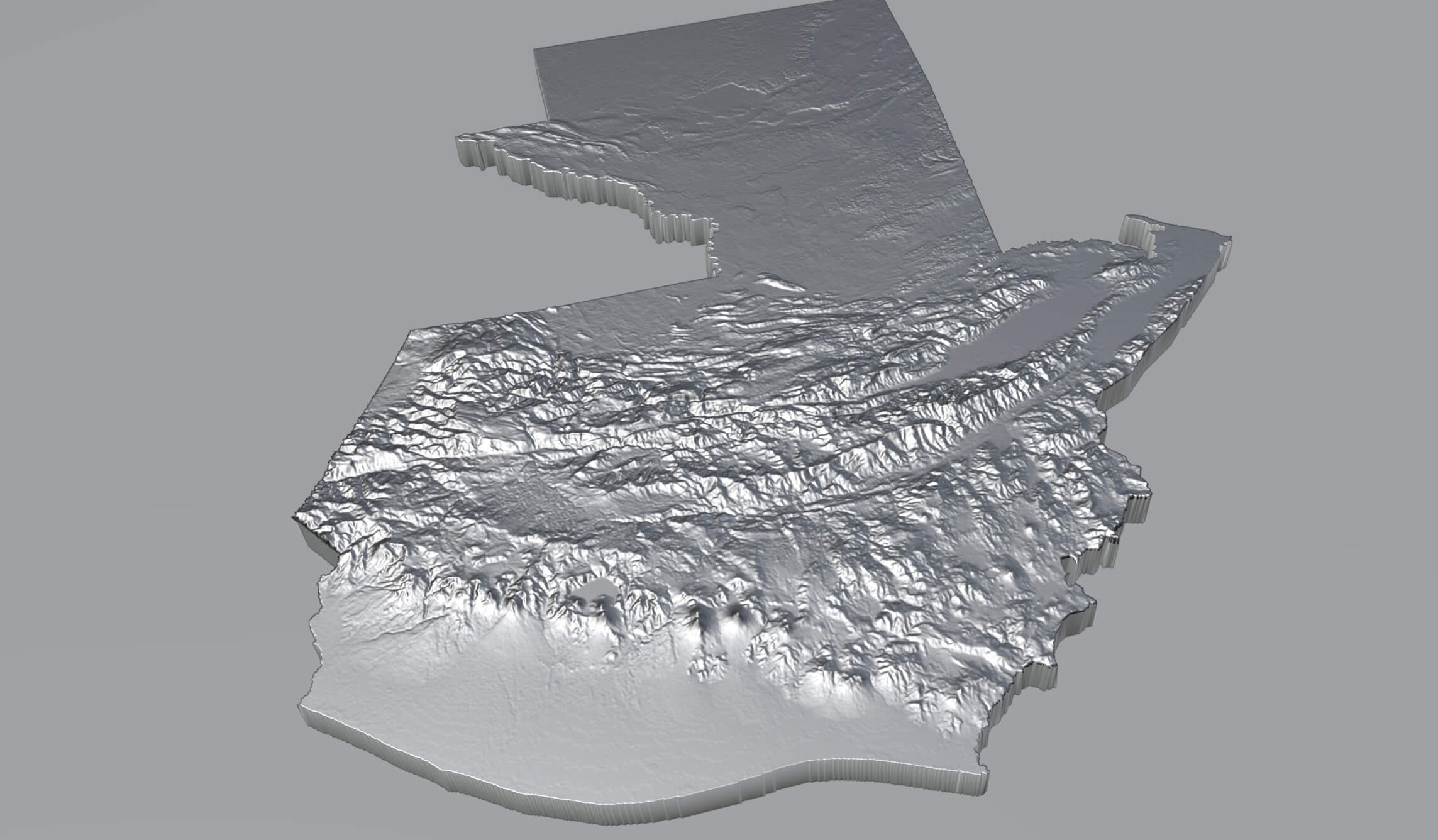 Guatemala Terrain Map - 3D Model by 3dstudio
