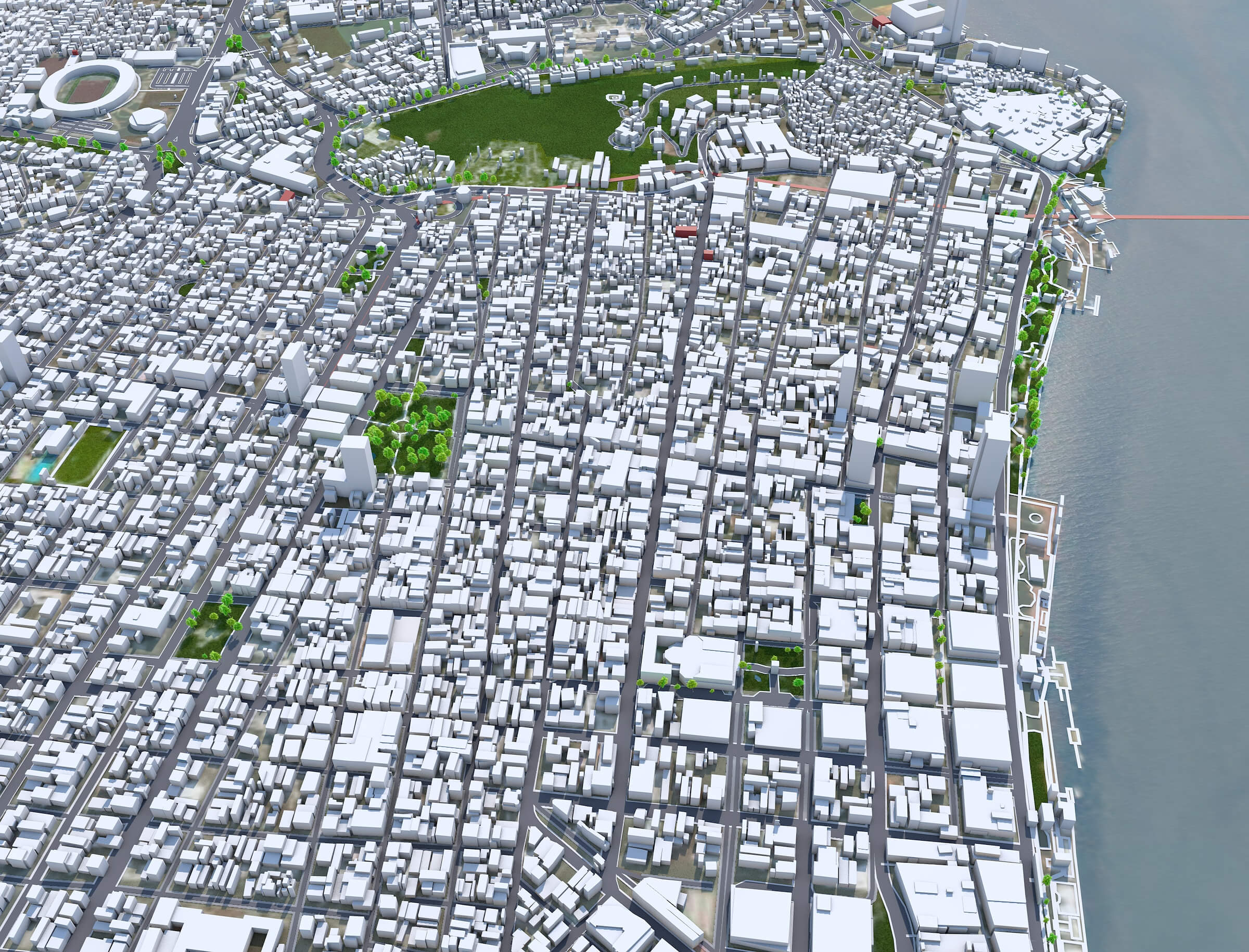 Guayaquil City Ecuador 3D Model 40km by 3dstudio