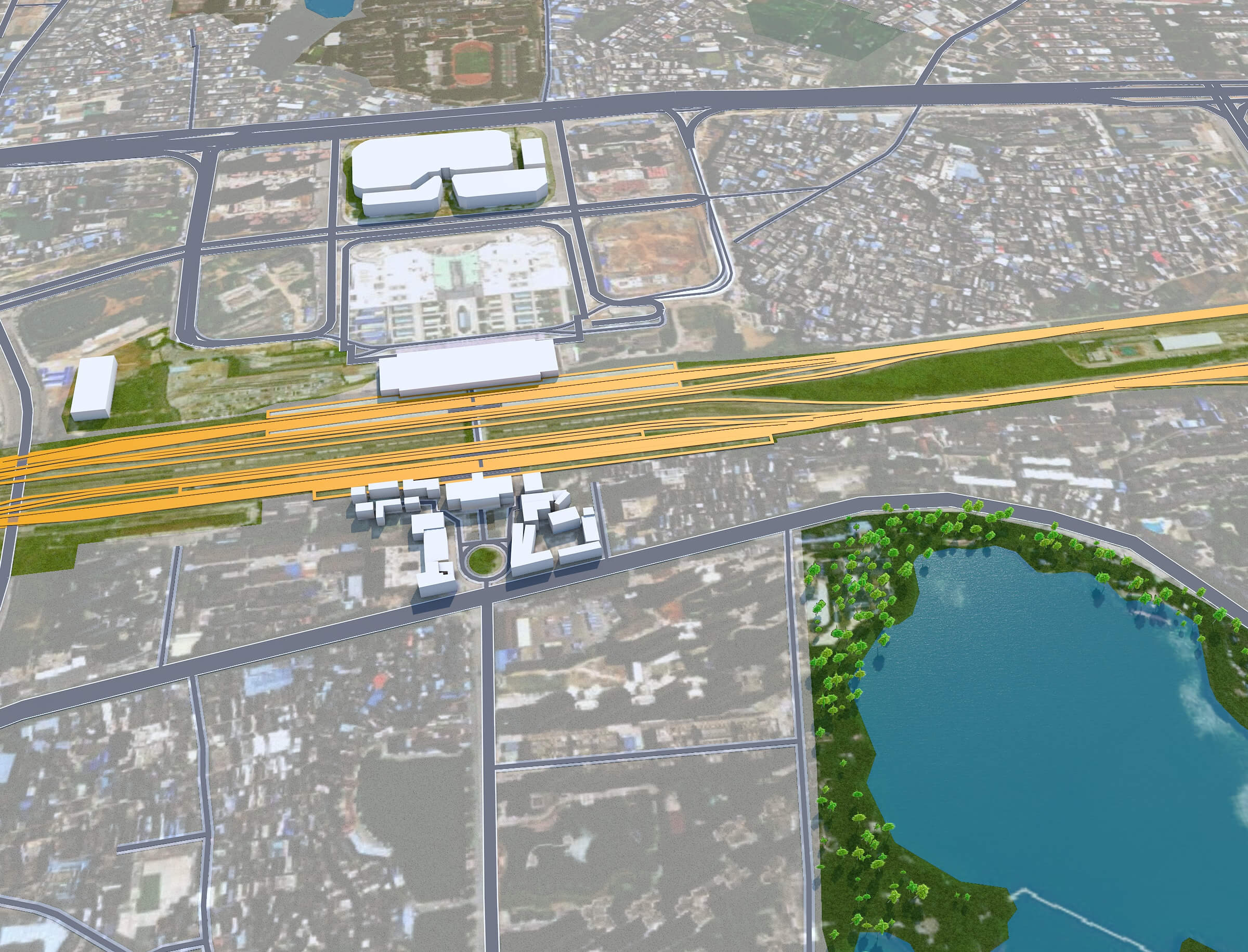 Guigang City Guangxi China 3D Model 20km by 3dstudio