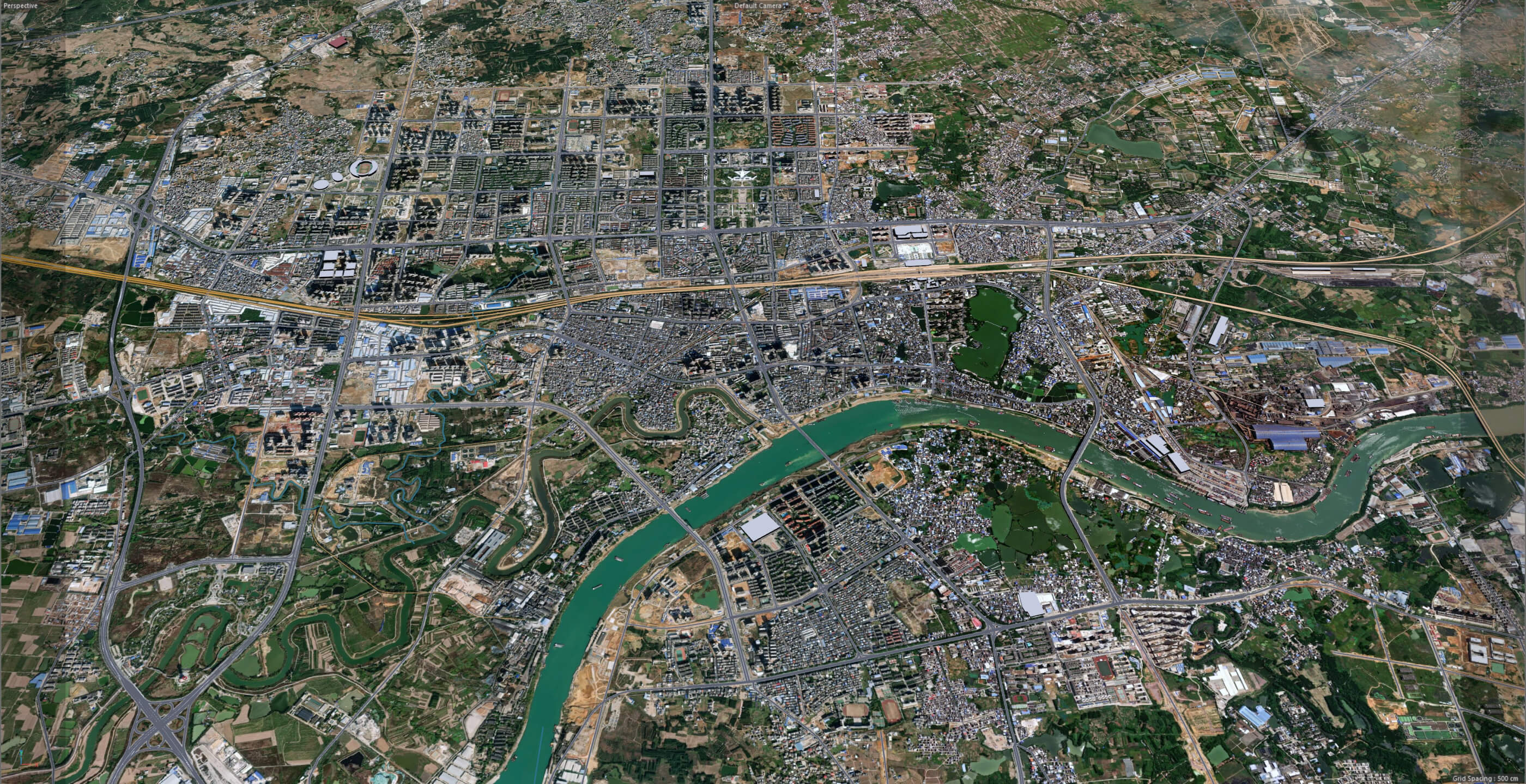 Guigang City Guangxi China 3D Model 20km by 3dstudio