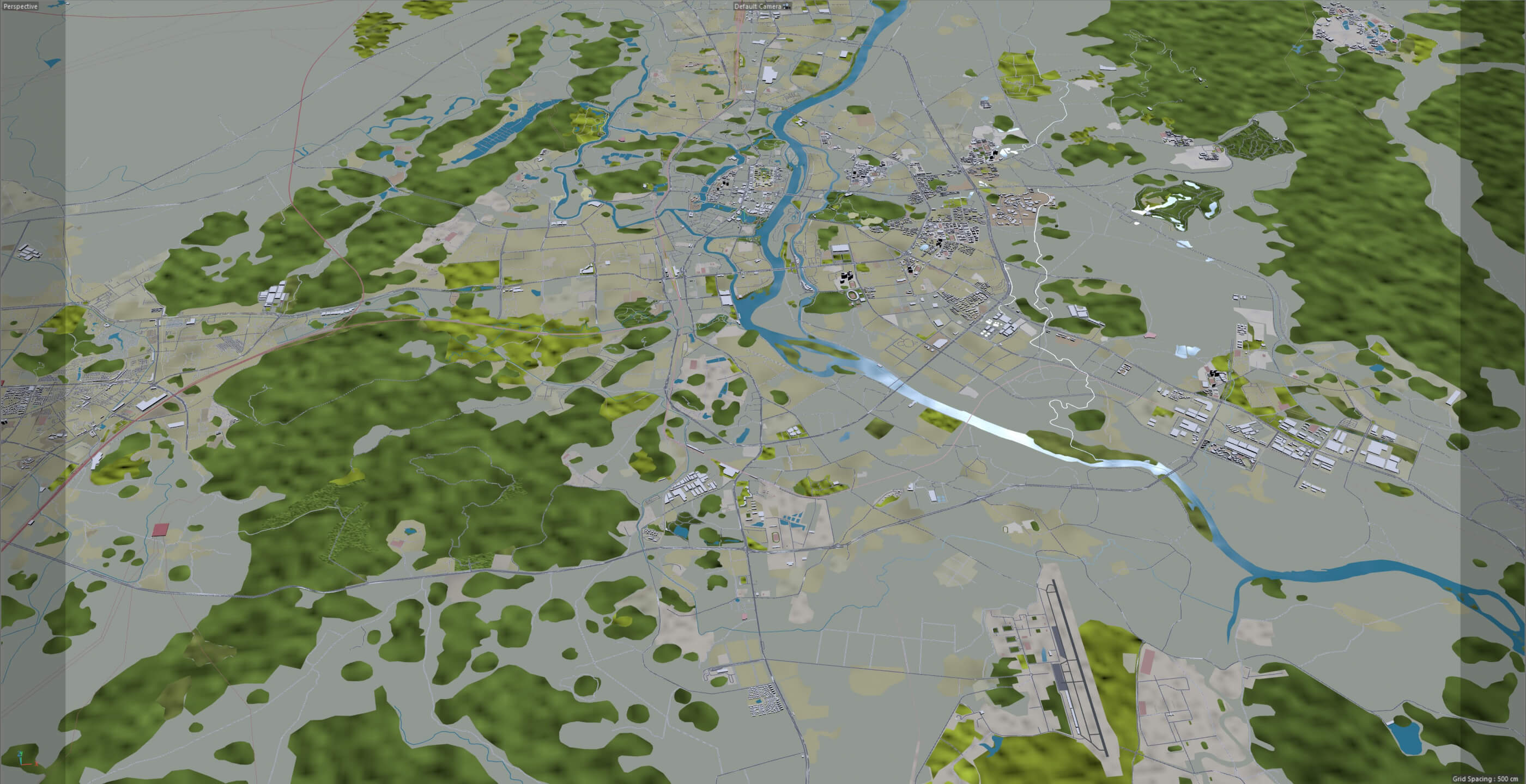 Guilin City Guangxi China 3D Model 35km by 3dstudio