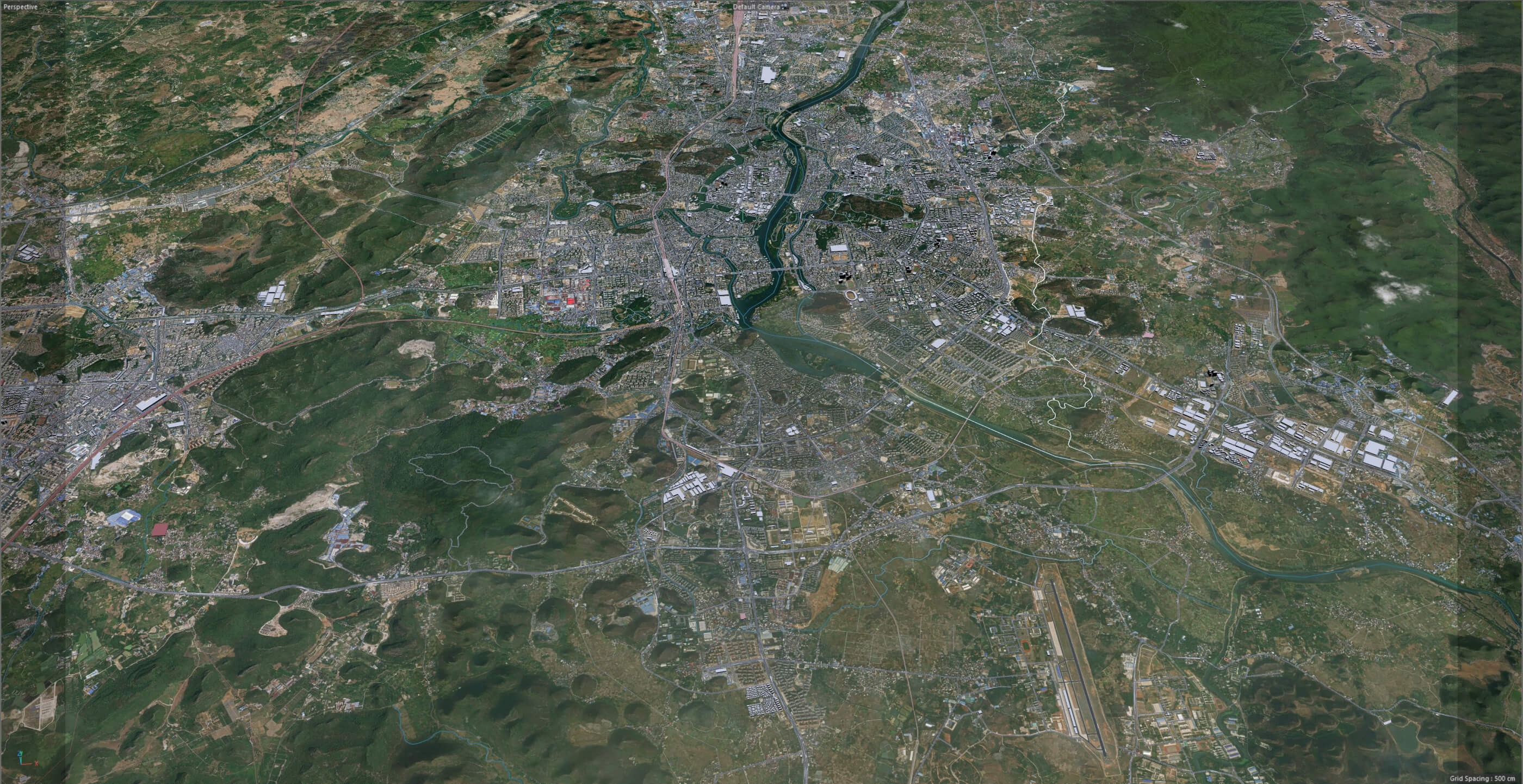 Guilin City Guangxi China 3D Model 35km by 3dstudio