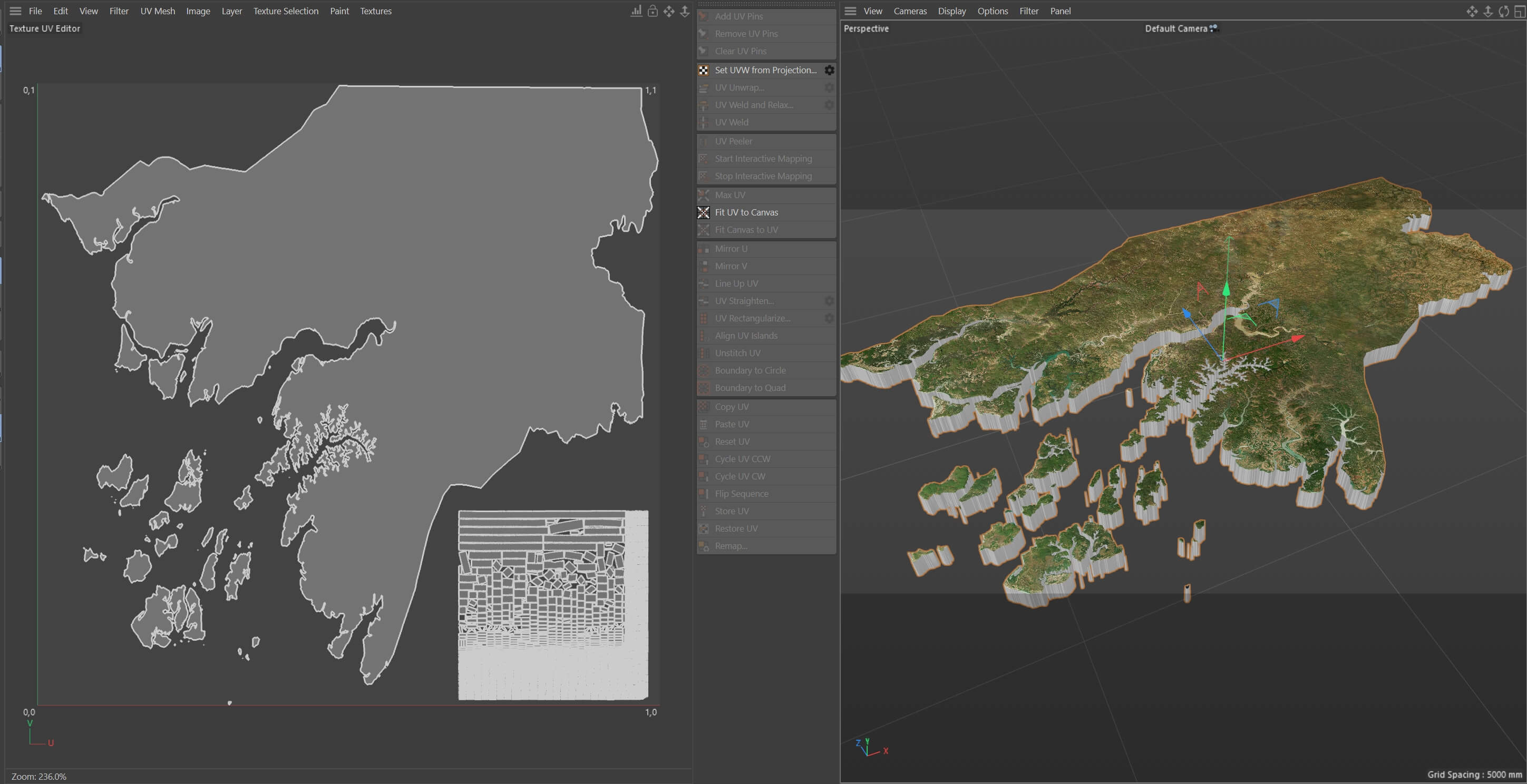 Guinea Bissau Terrain Map - 3D Model by 3dstudio