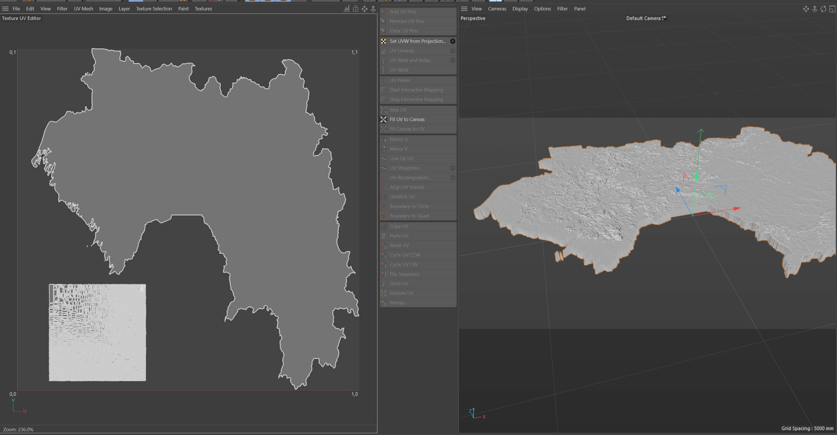 Guinea Terrain Map - 3D Model by 3dstudio
