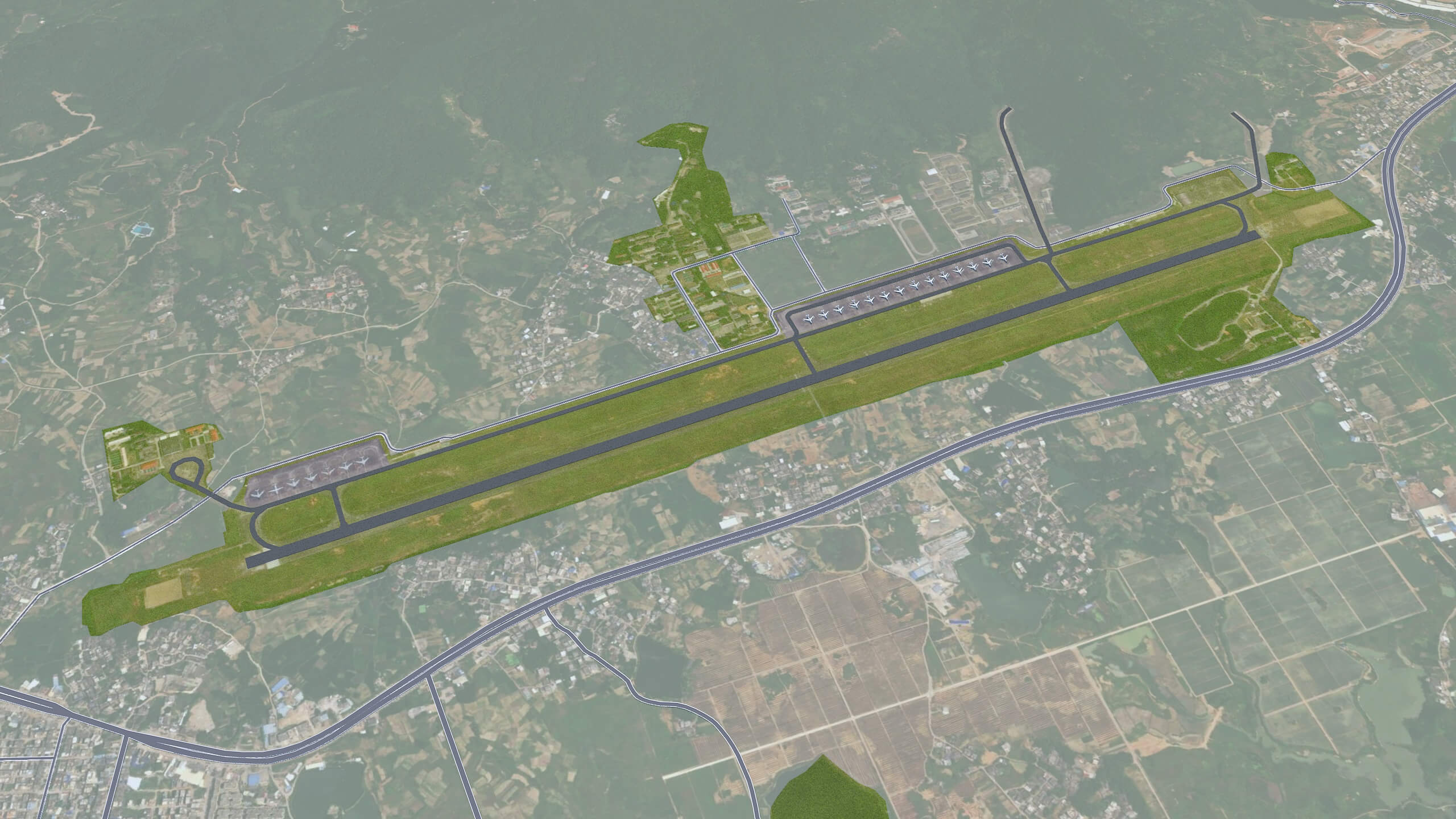 Guiping City Guigang Guangxi China 3D Model 20km by 3dstudio