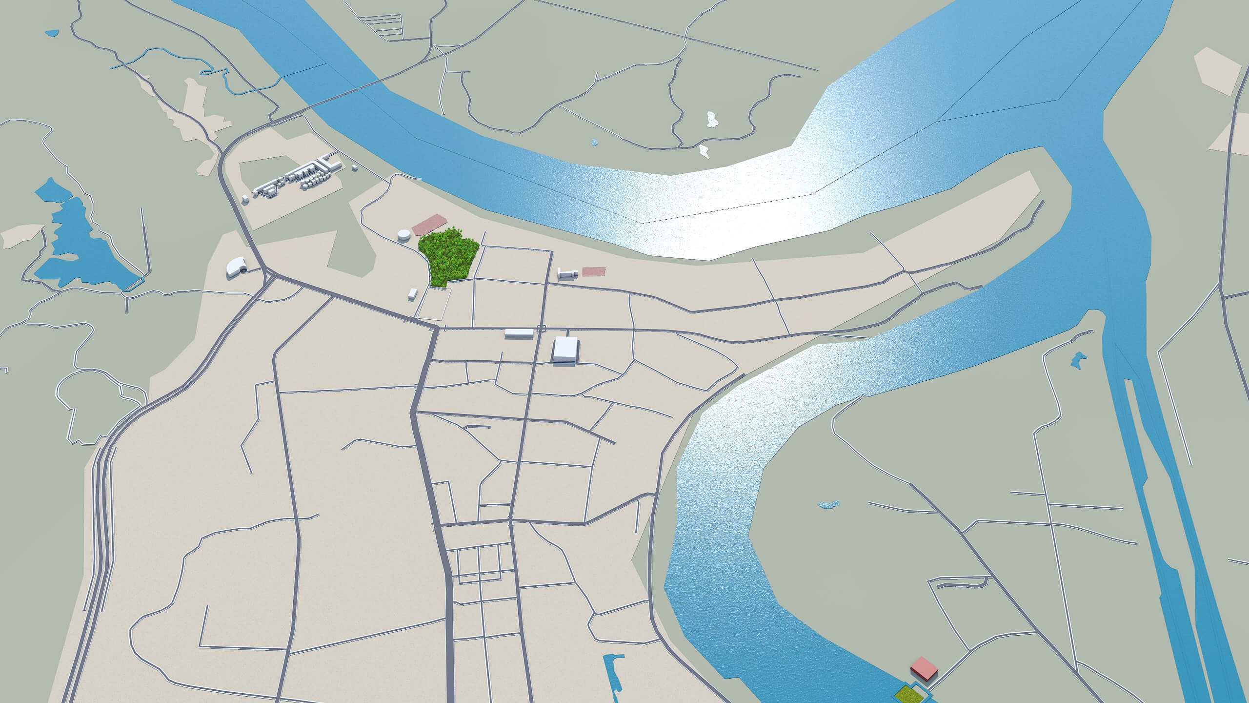 Guiping City Guigang Guangxi China 3D Model 20km by 3dstudio