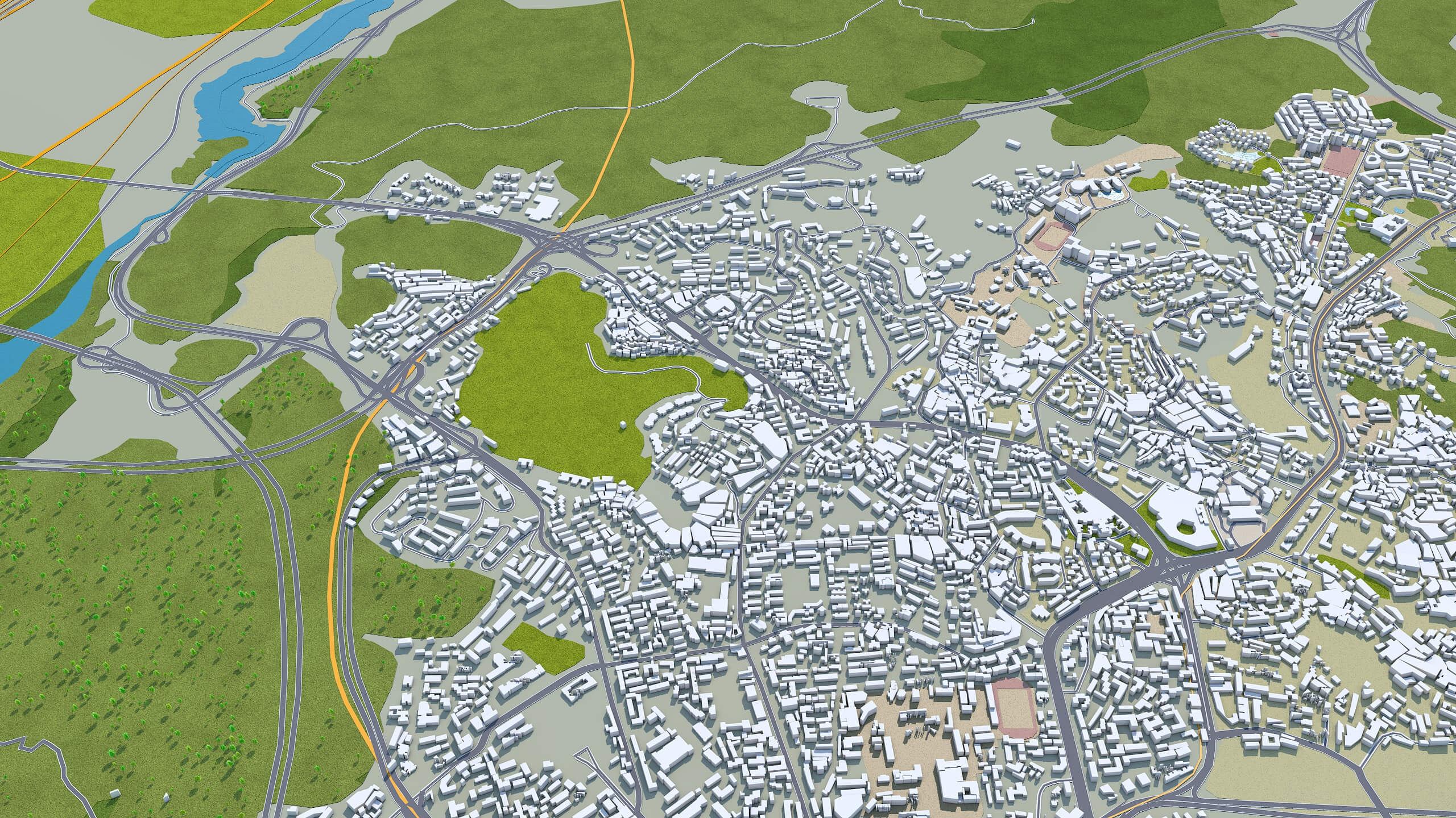 Guiyang City Guizhou China 3D Model 60km by 3dstudio