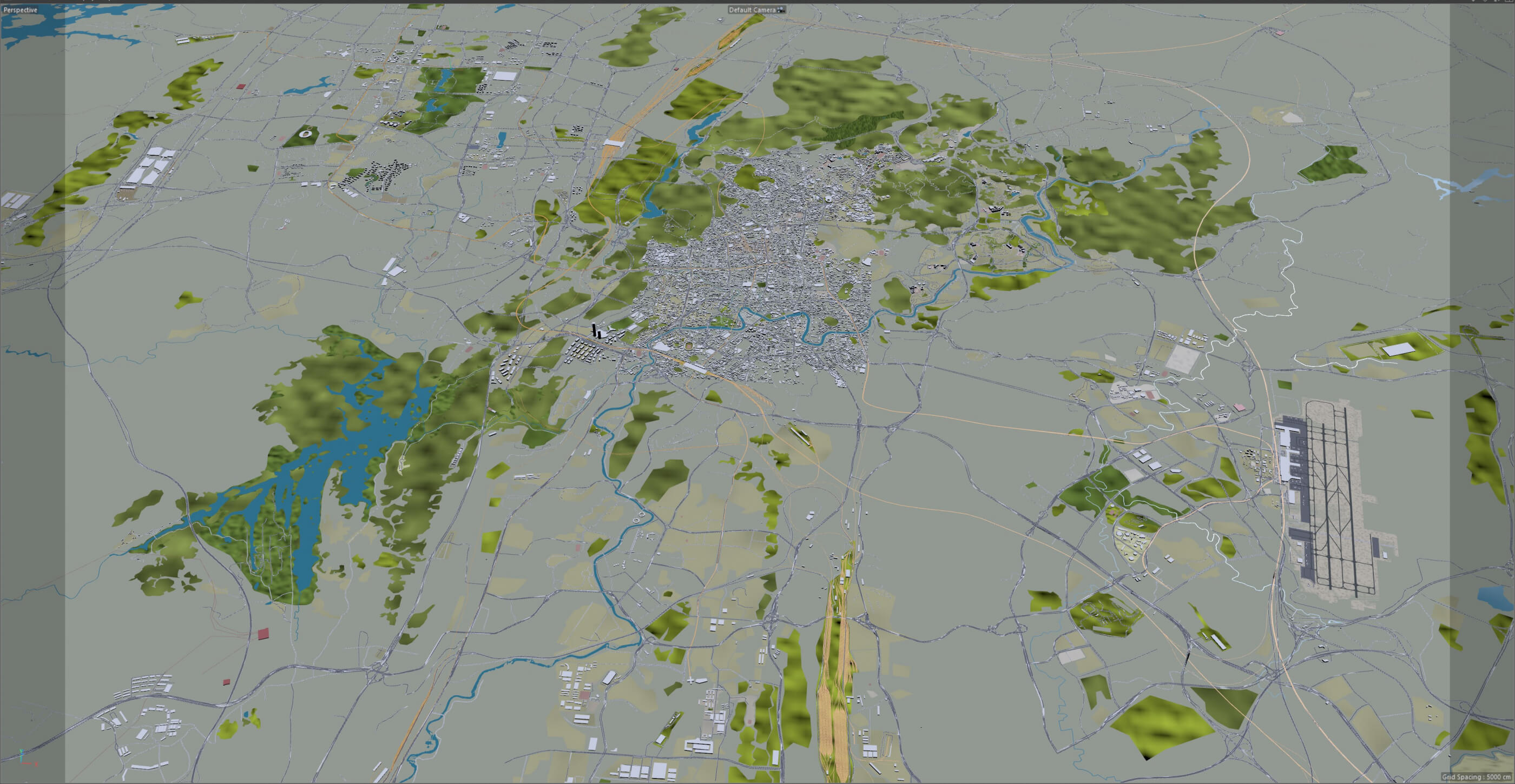 Guiyang City Guizhou China 3D Model 60km by 3dstudio