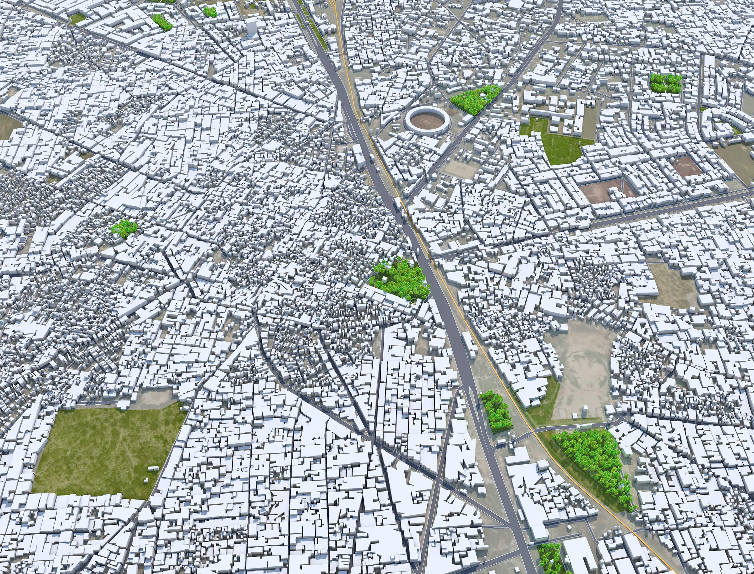 Gujranwala City Pakistan 3D Model 30km by 3dstudio