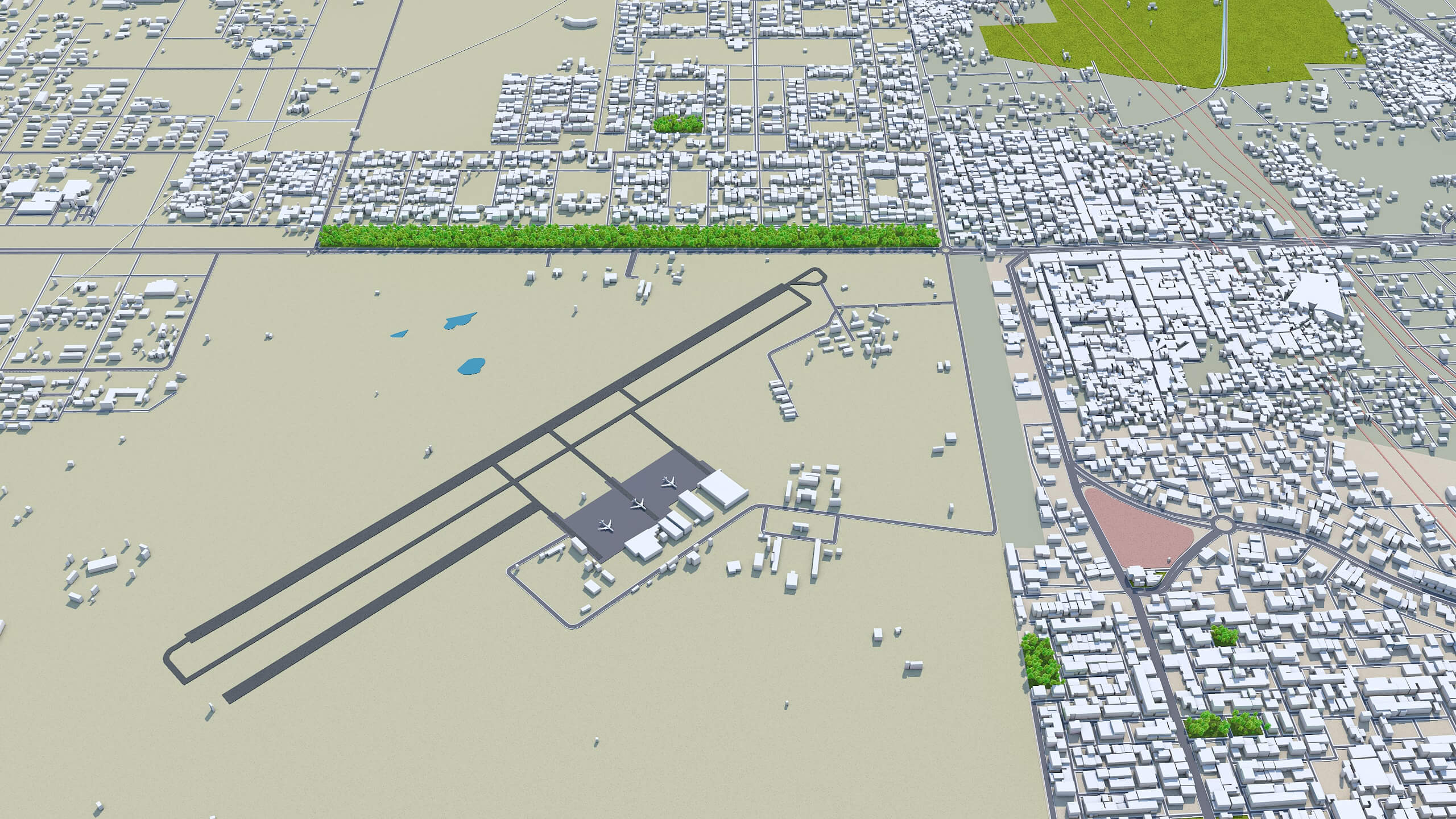 Gujranwala City Pakistan 3D Model 30km by 3dstudio